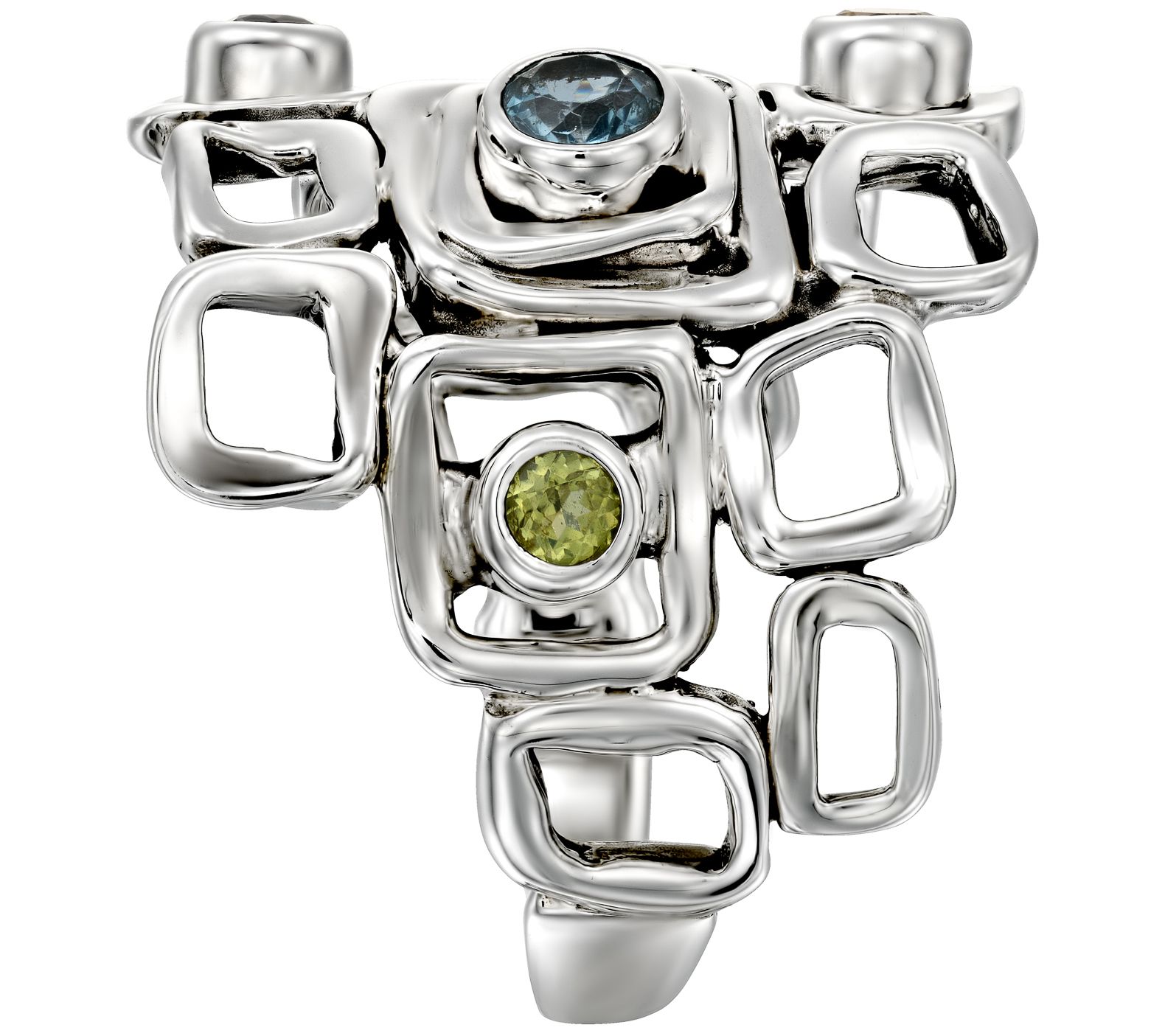 Hagit Sterling Multi-Gemstone Ring - QVC.com