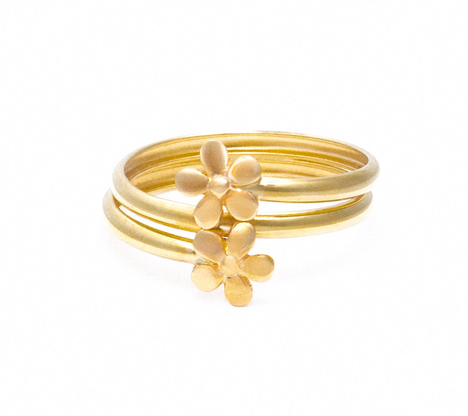 Alkeme 14K Gold Flex Flower Ring - QVC.com