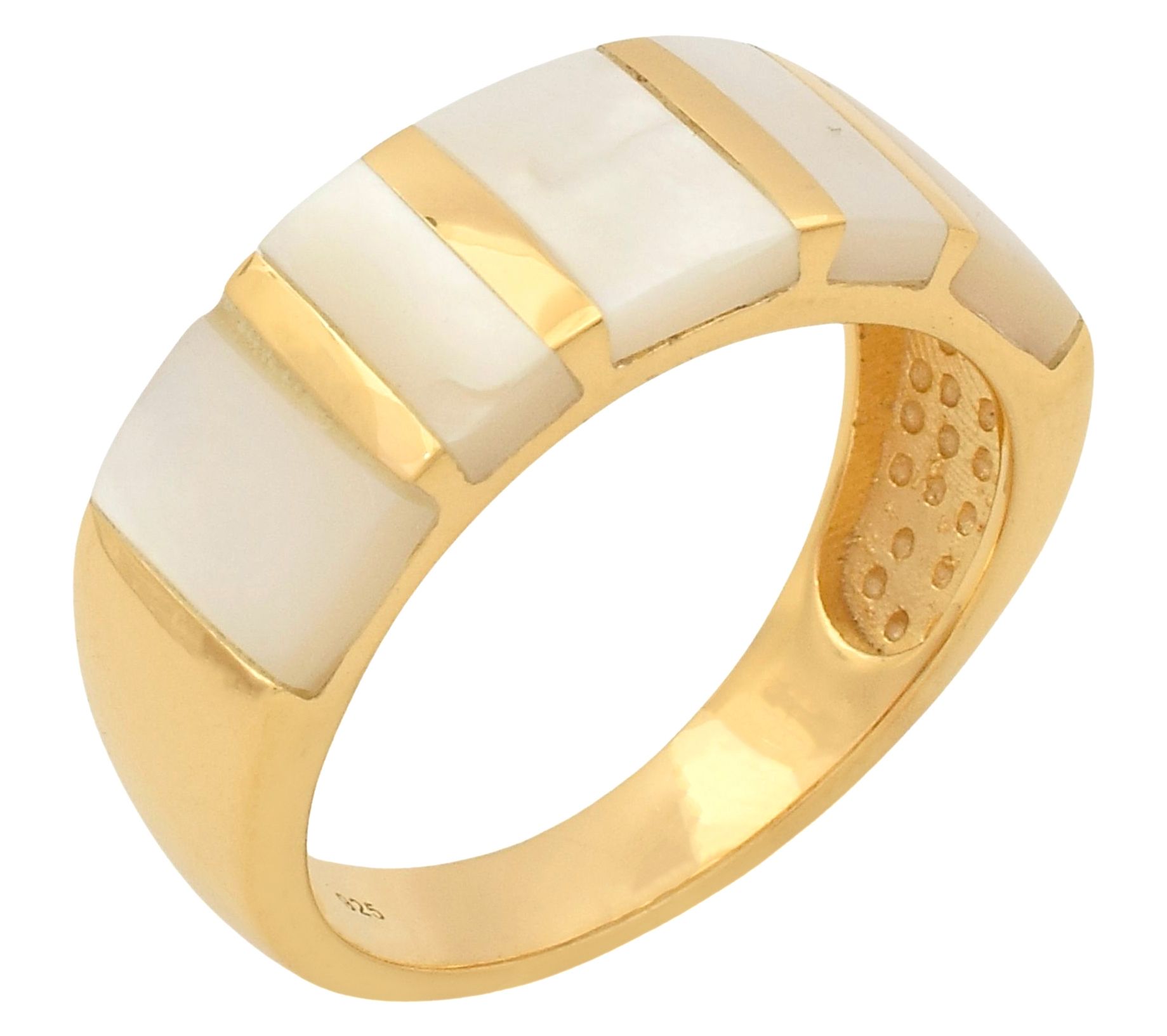 14K Gold Plated Shell Band Ring - QVC.com