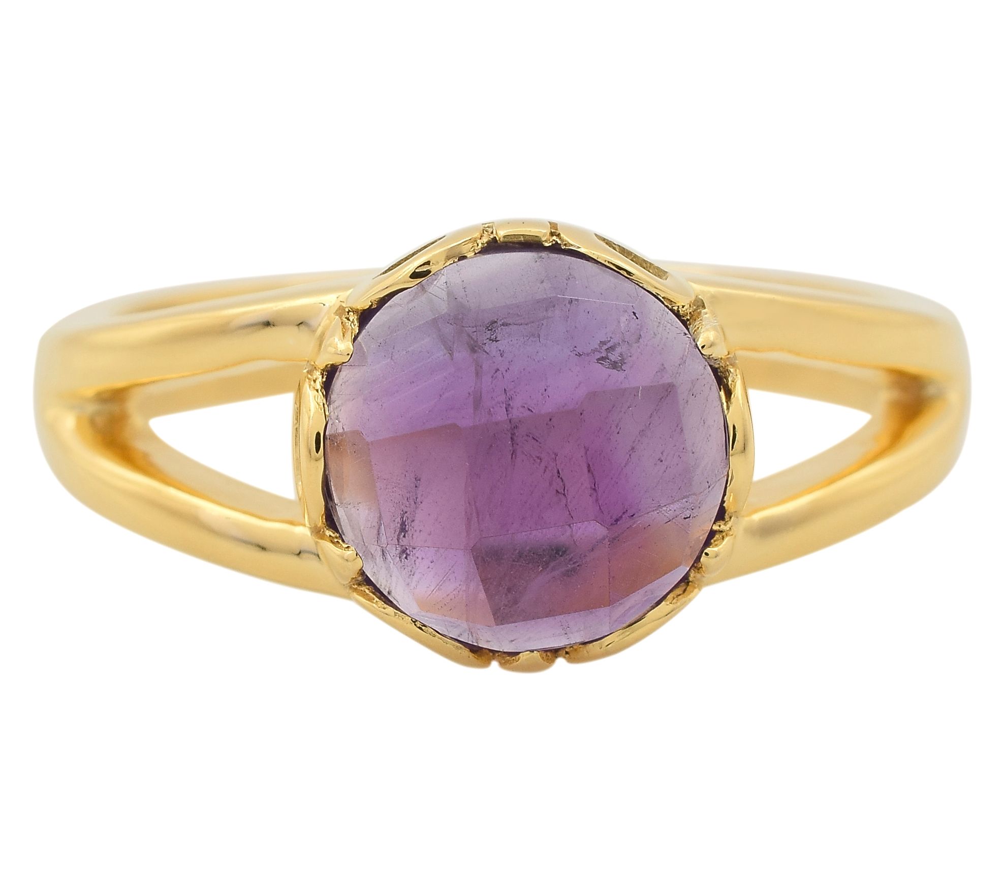 Affinity Gems Solitaire Gemstone Ring, 14K GoldPlated - QVC.com