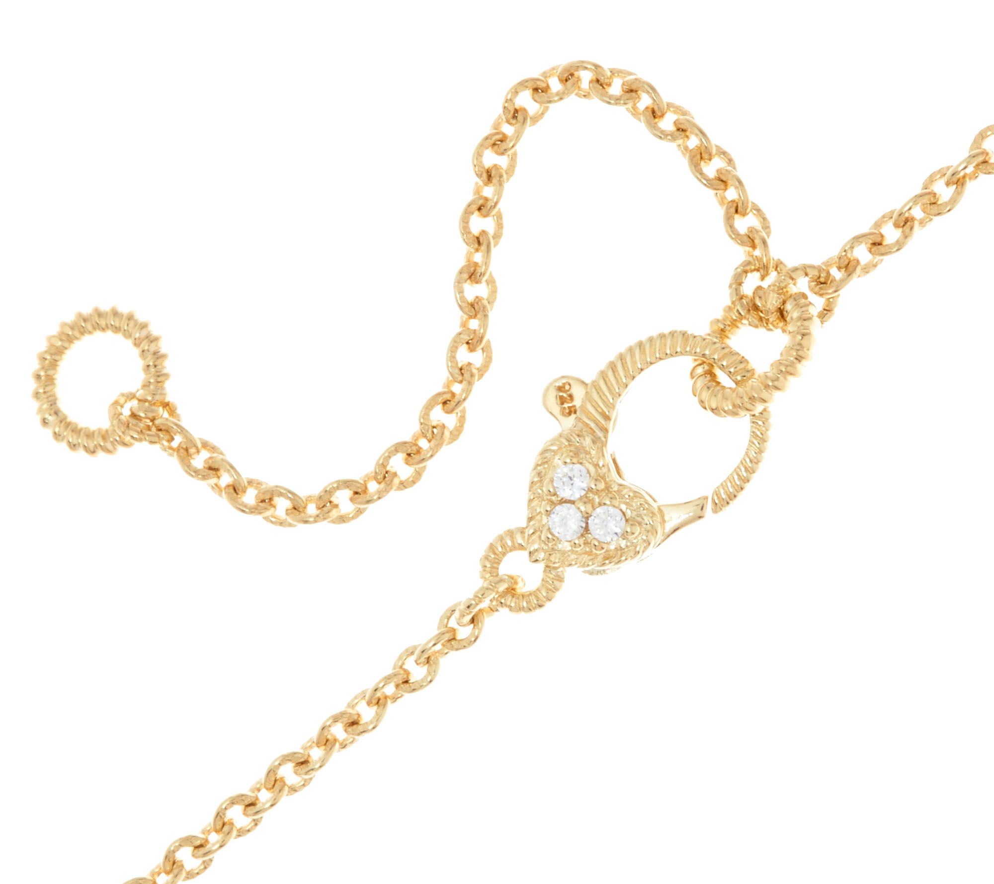 Judith Ripka 14K Clad Diamonique Garland 18" Necklace - QVC.com