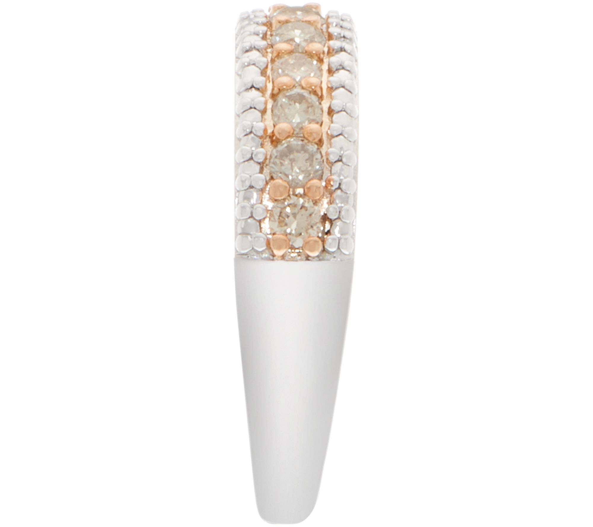 Affinity Colored Diamond Band Ring, 2/5 cttw, Sterling Silver - QVC.com