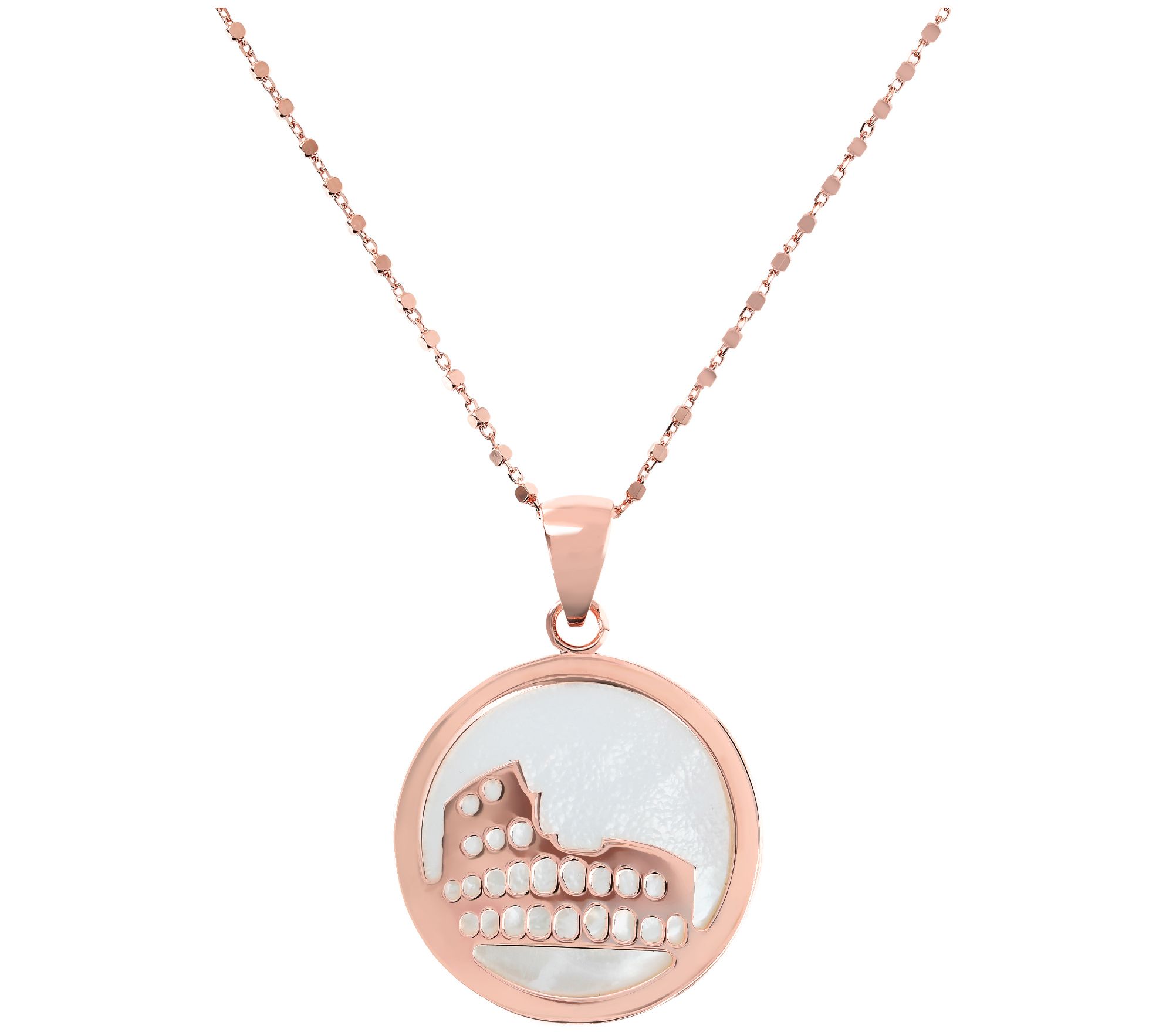 Bronzo Italia Colosseum Gemstone Pendant w/ 36"Chain - QVC.com