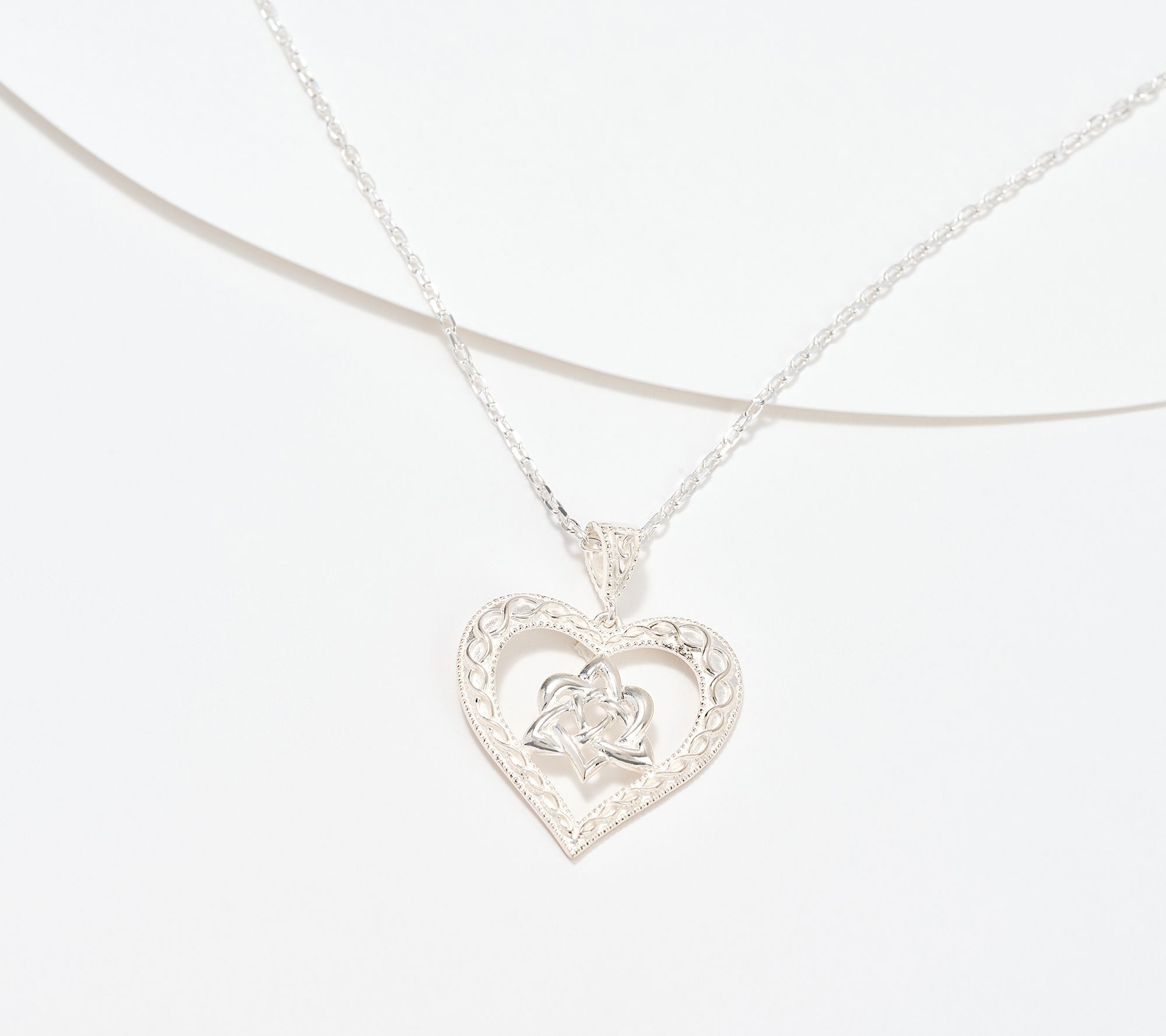 SALE: Sterling Silver Celtic Heart Pendant