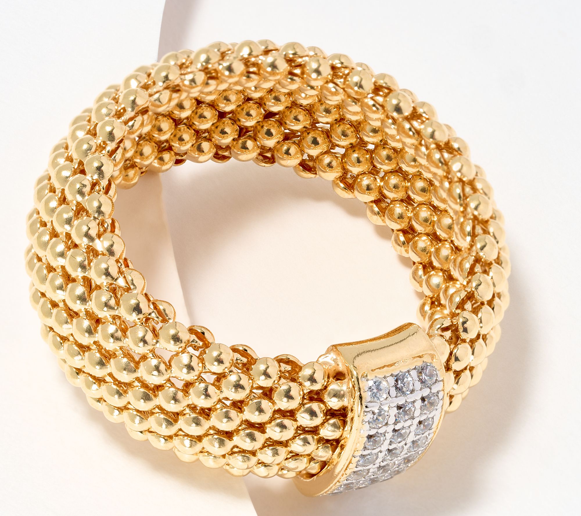 "As Is" Diamonique Italia Popcorn Band Ring, Sterling Silver - QVC.com