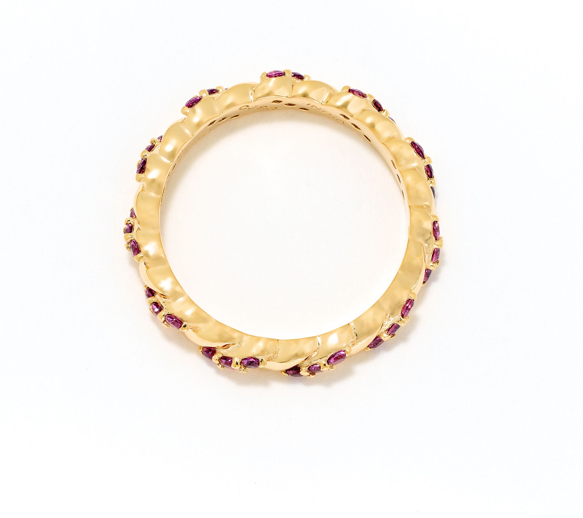 Christian James by Scott Grimes 14K Gold Clad Ripple Gemstone Eternity ...