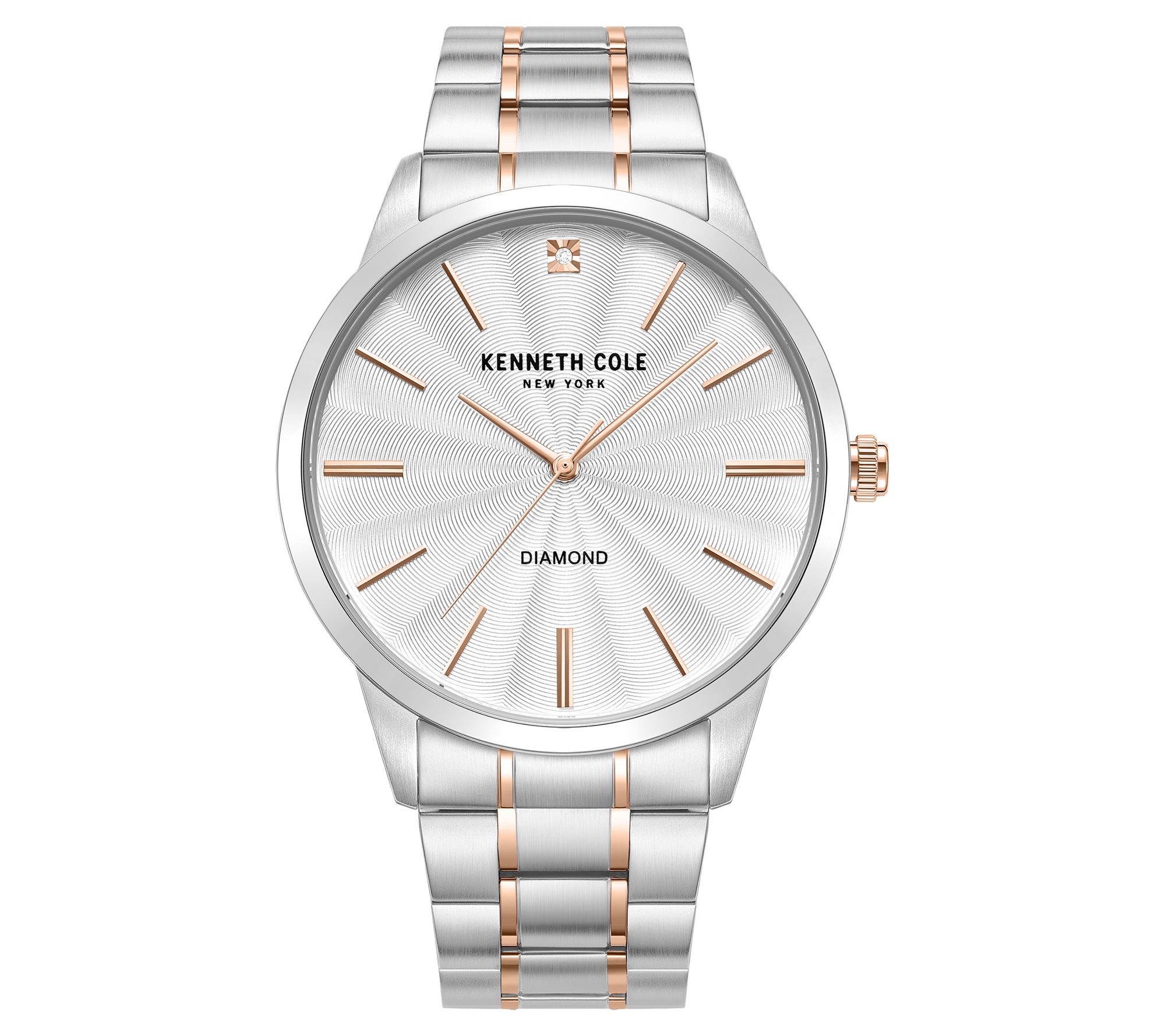 Kenneth Cole New York Men's Two-Tone Diamond Watch - QVC.com