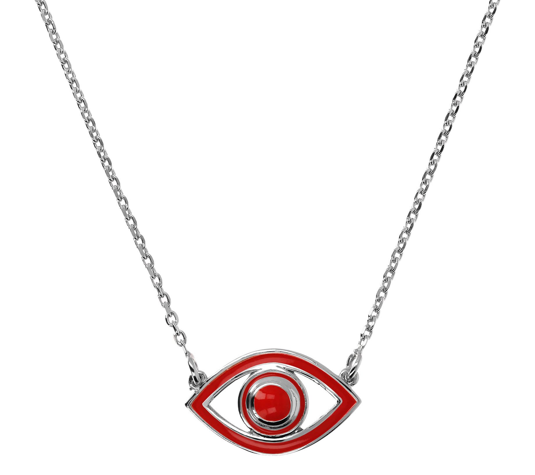 Netali Nissim Enamel Evil Eye Necklace, Sterlin g - QVC.com