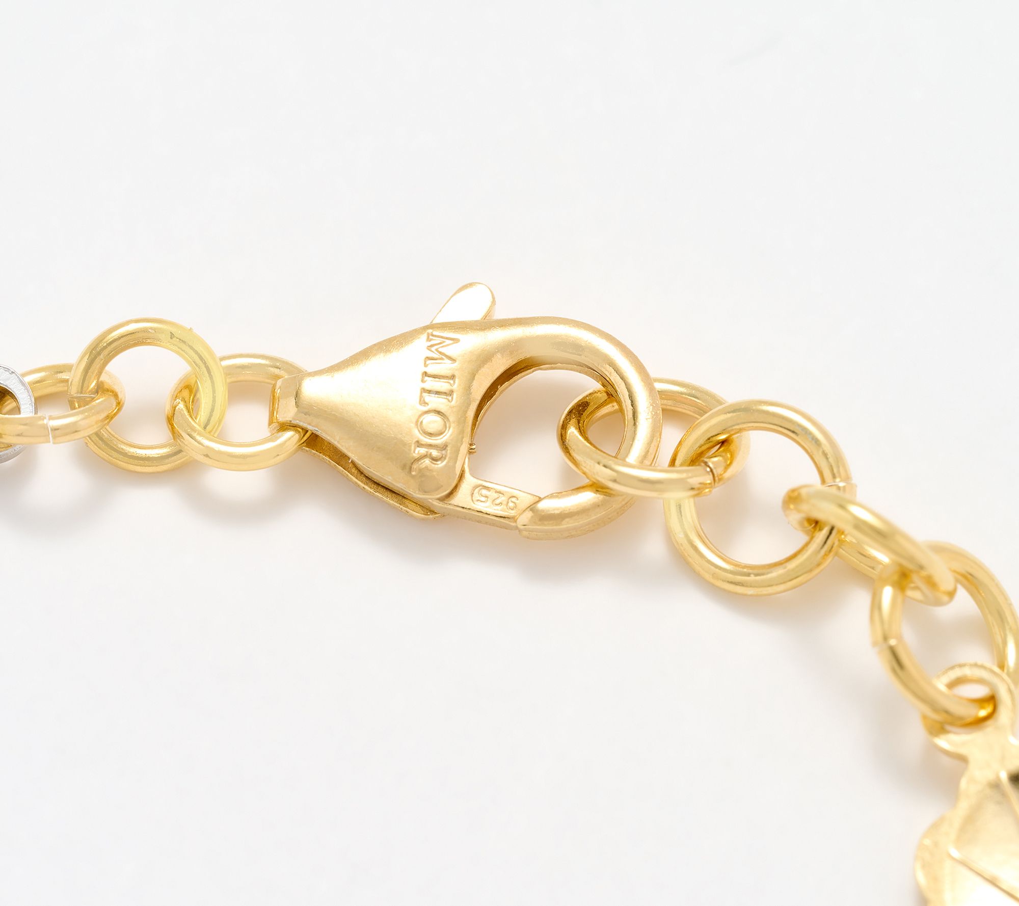 David Markstein Sterling Religious Medallion Line Bracelet - QVC.com