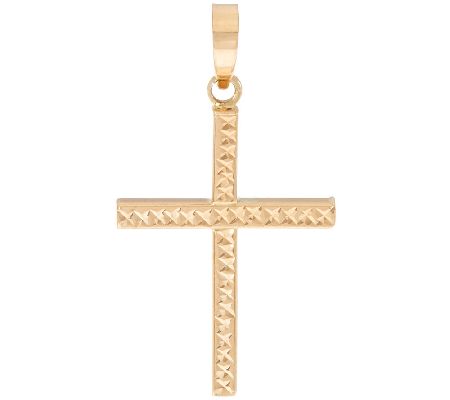 EternaGold Reversible Cross Pendant 14K Gold - QVC.com