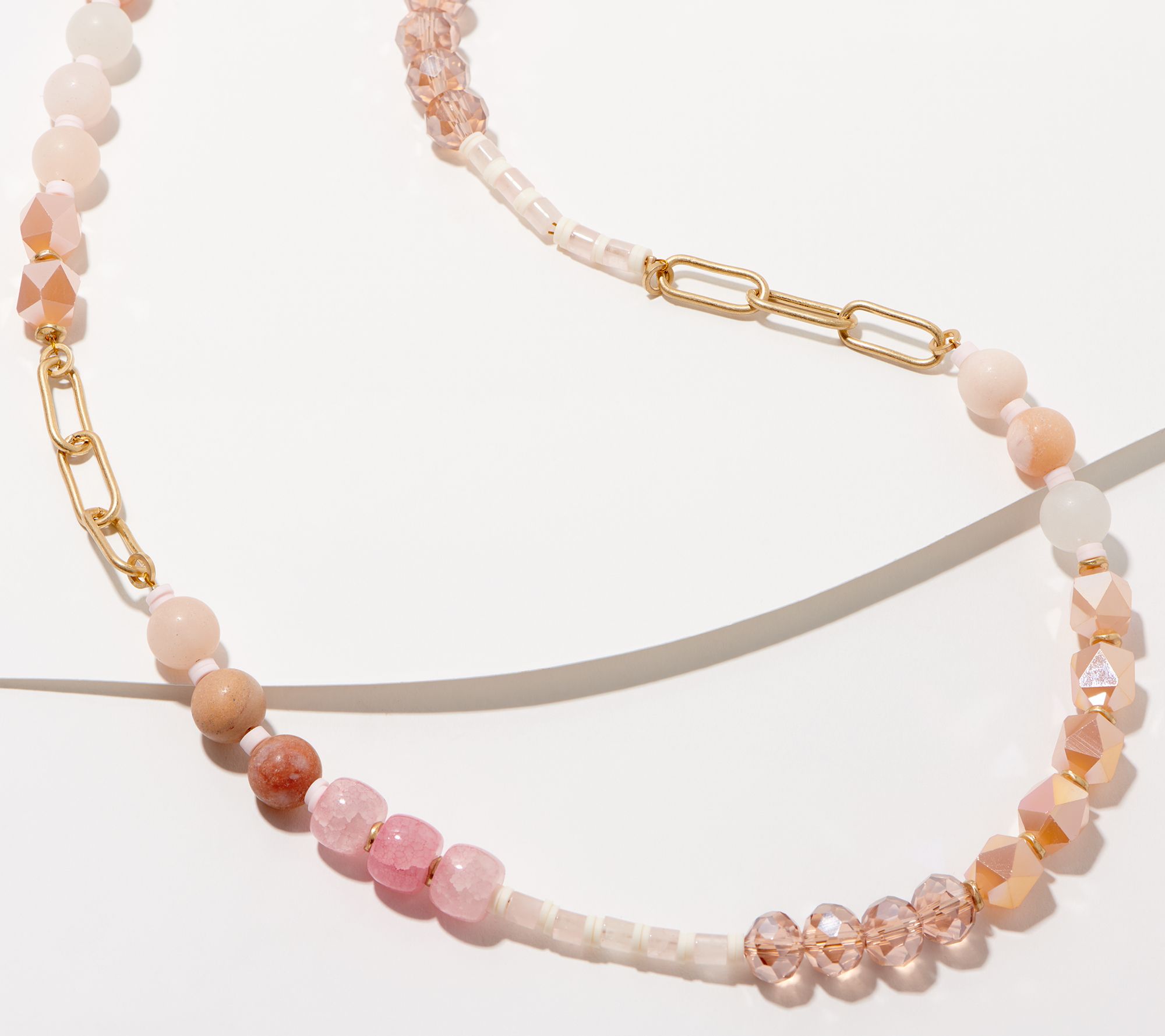 Susan Graver Bead and Chain Adjustable Necklace - QVC.com Susan Graver Bead and Chain Adjustable Necklace - QVC.com
