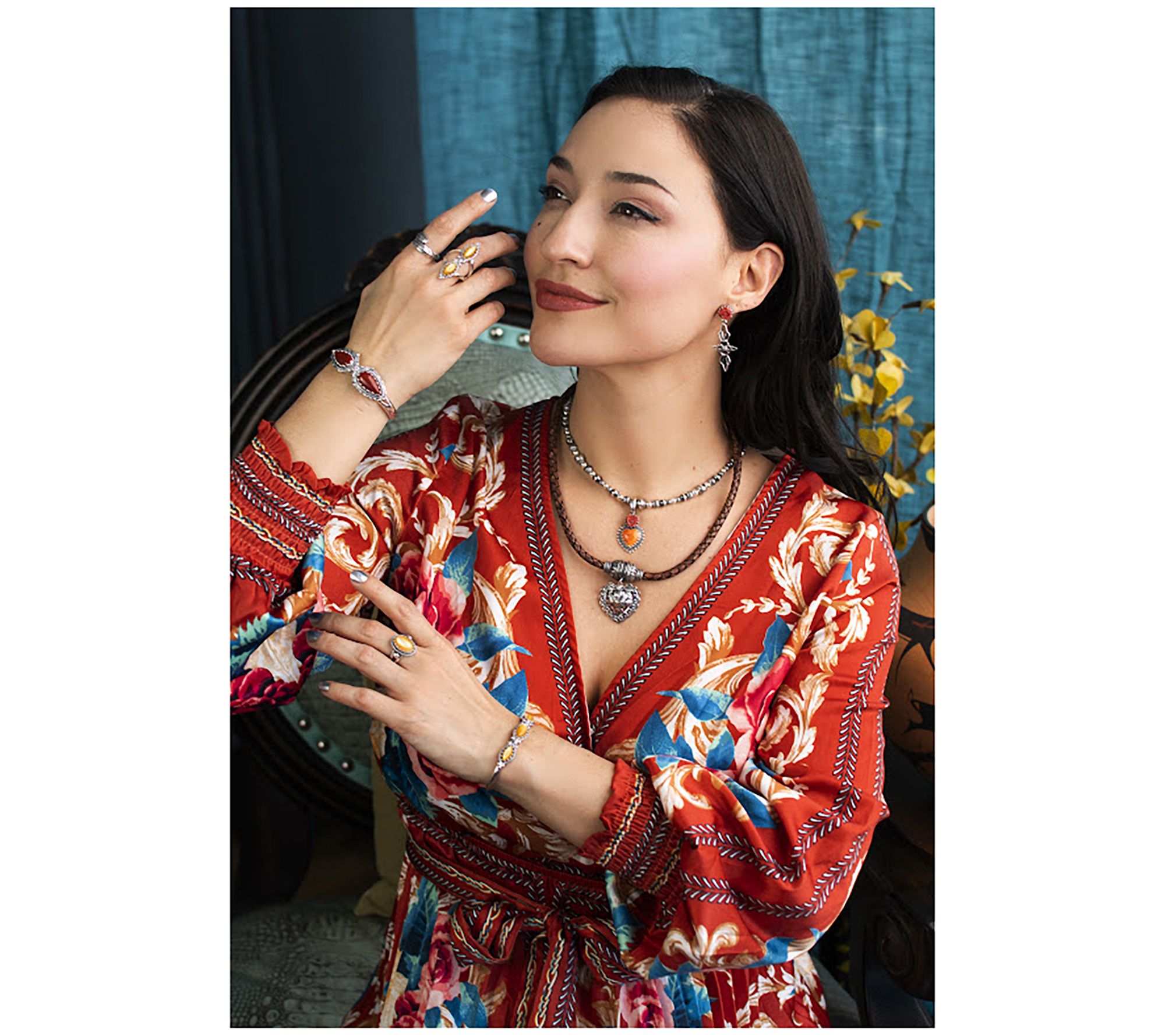 "As Is" American West Sterling Silver Rope Heart Pendant Insert - QVC.com