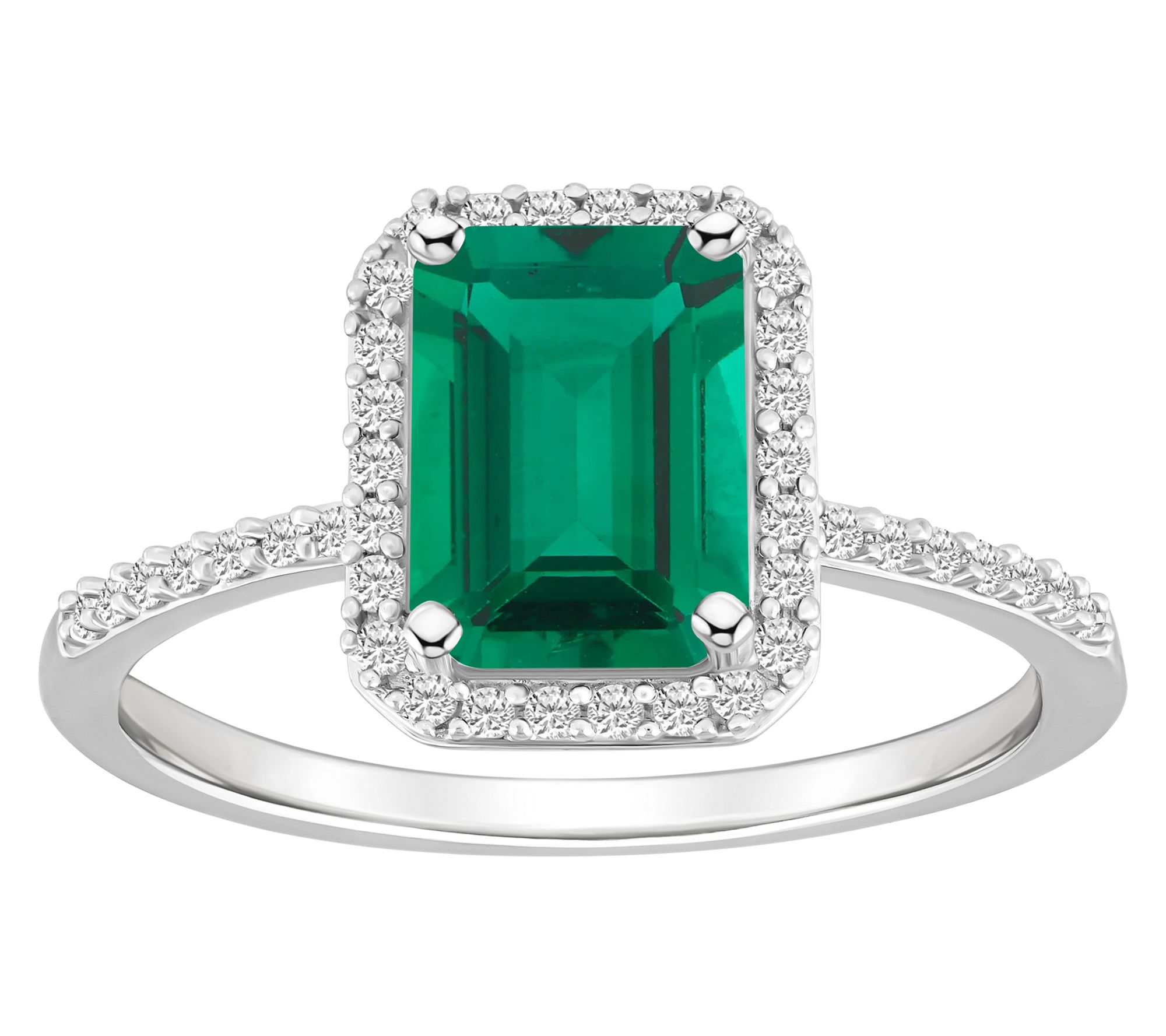Affinity Gems Emerald Cut Created Gemstone Ring, 10K Gold - QVC.com