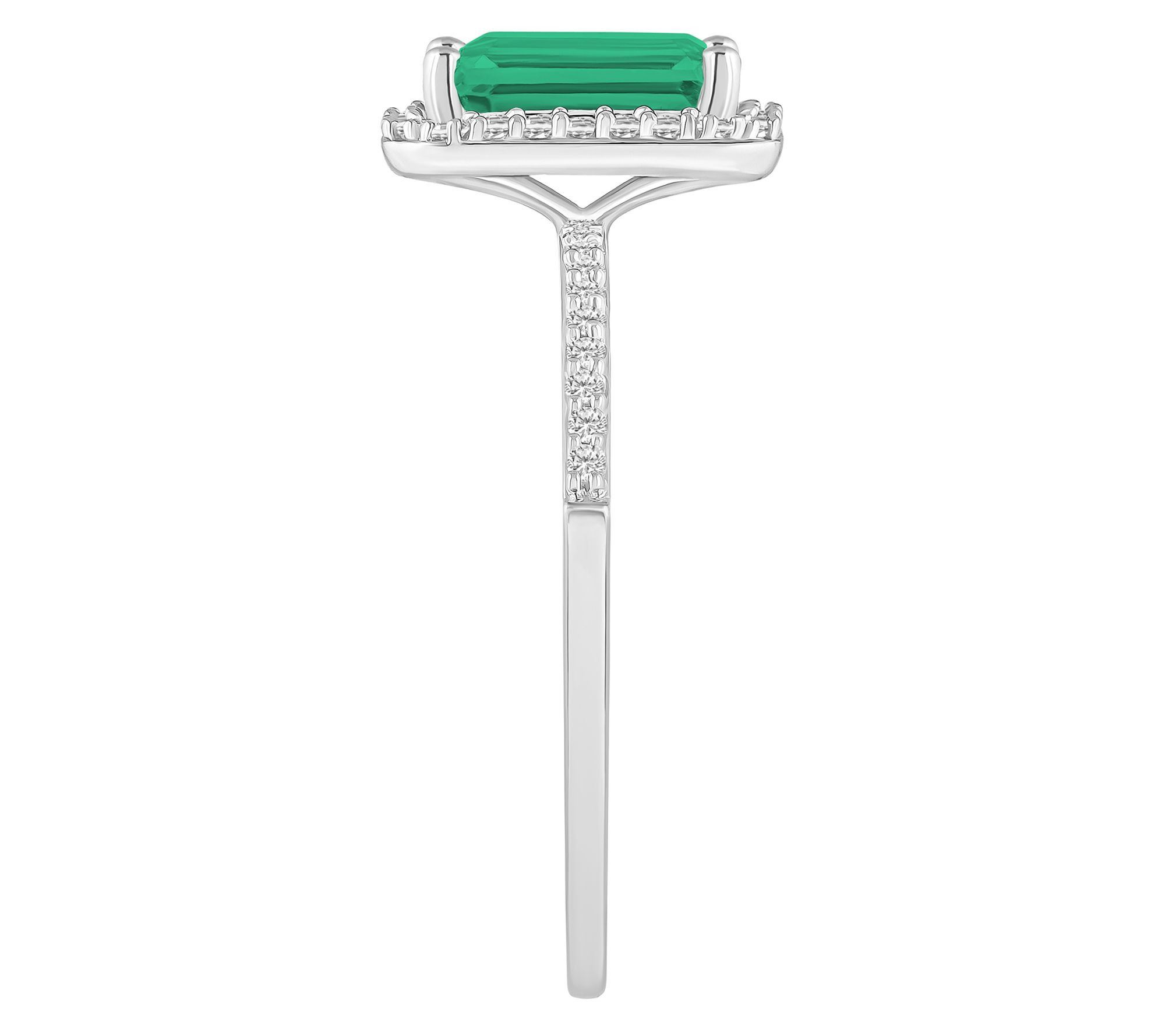 Affinity Gems Emerald Cut Created Gemstone Ring, 10K Gold - QVC.com