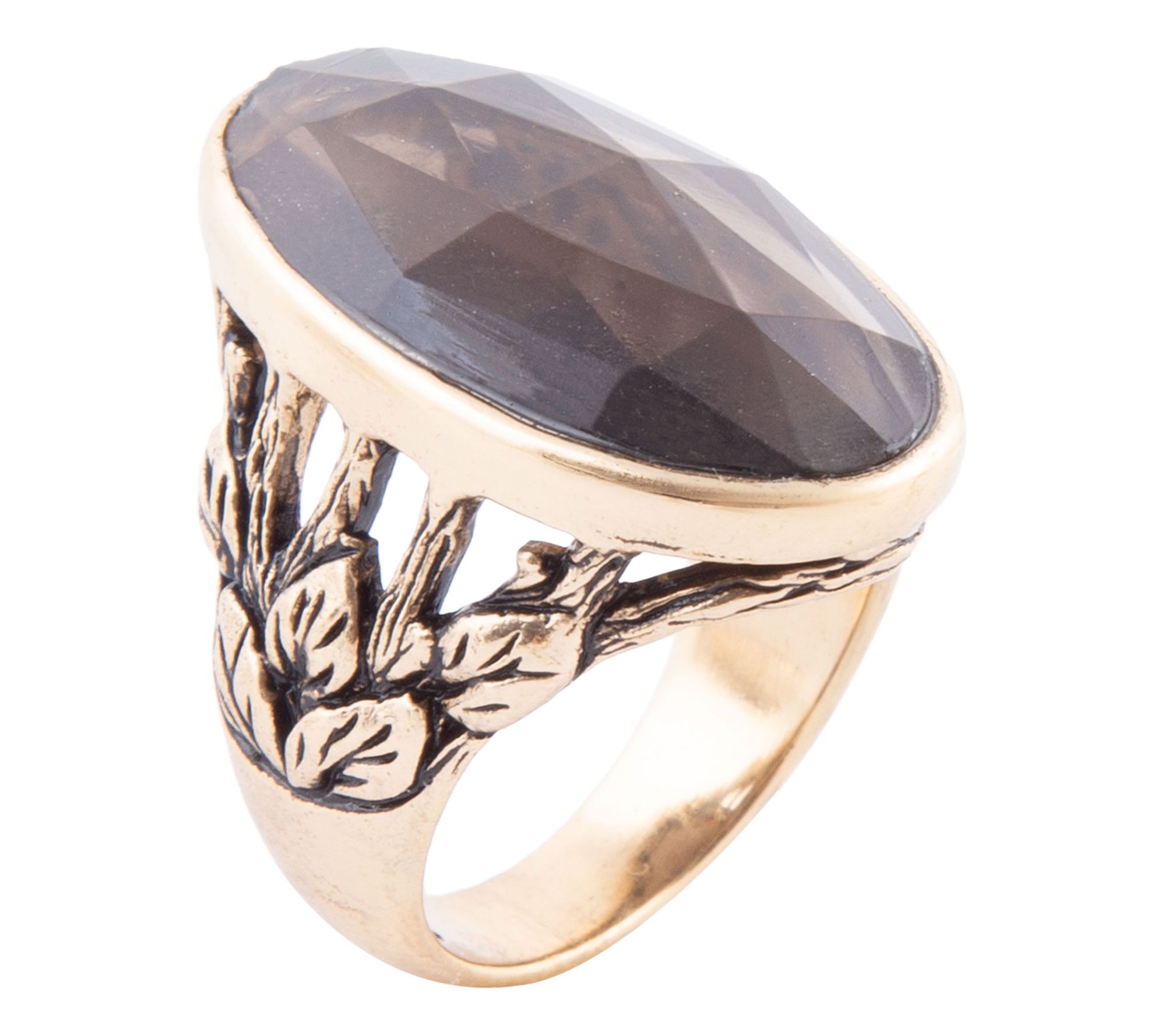 Barse Artisan Crafted Bronze Enchanted Smoky Quartz Ring - QVC.com