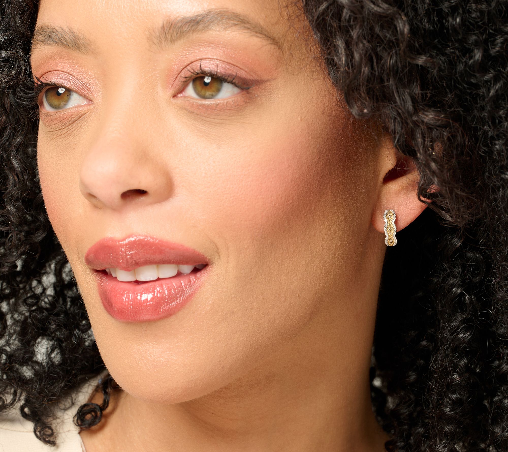 Affinity Diamonds 0.3 cttw Triple Scallop Huggie Hoops, Sterling - QVC.com