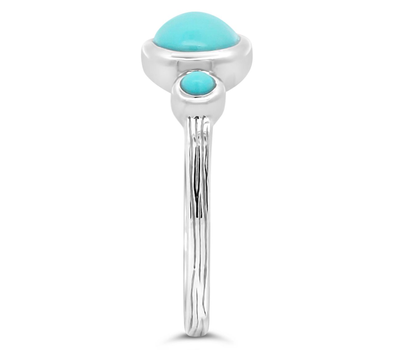 Ariva Sterling Silver Turquoise Capri Ring - QVC.com