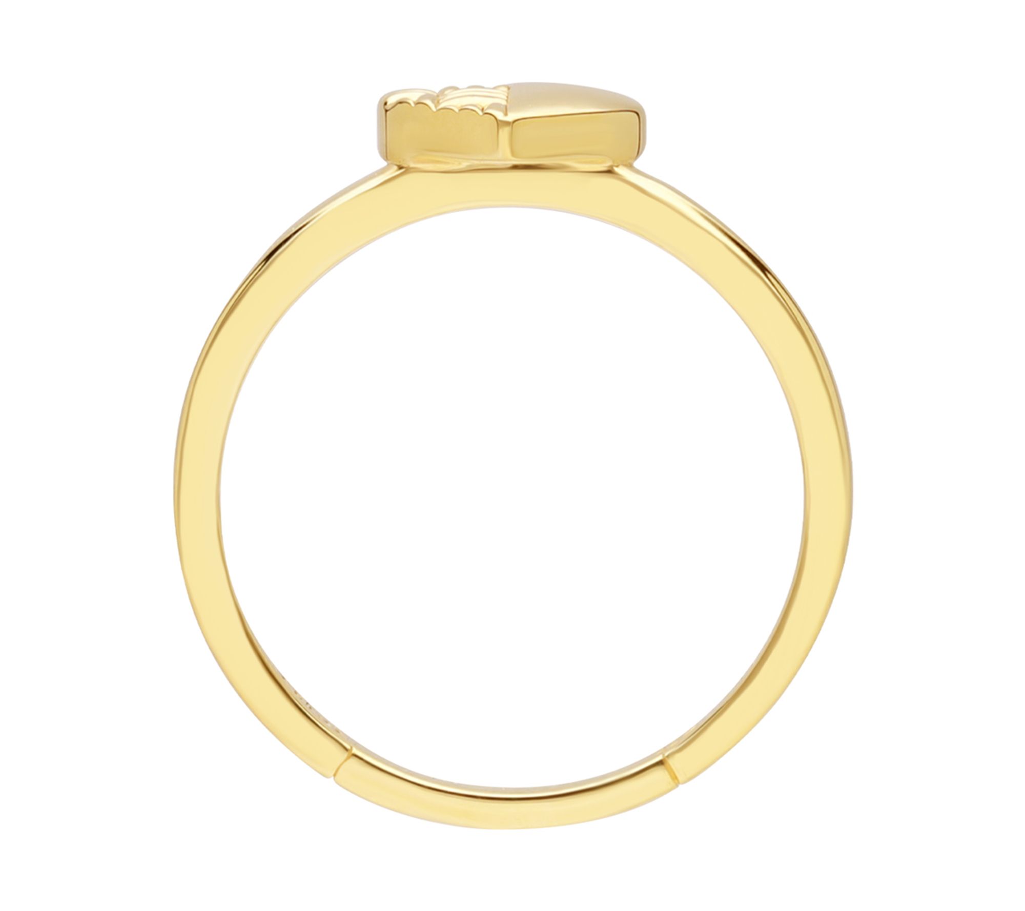 Ariva 14K Gold Basket Weave Heart Ring - QVC.com