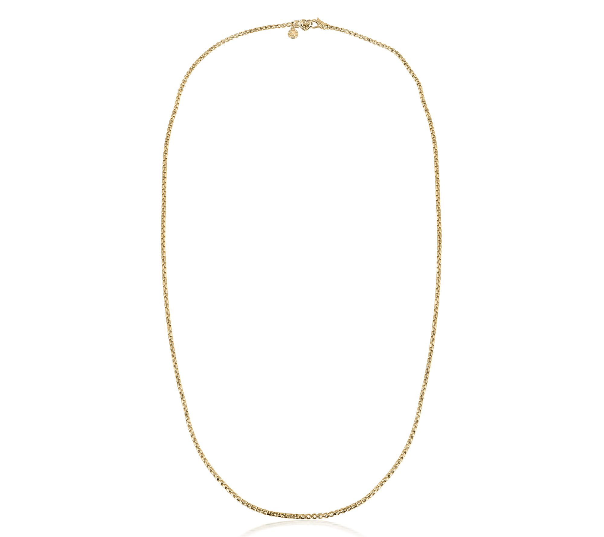 Christian James by Scott Grimes 14K Clad 30" Box Chain, 22.2g - QVC.com