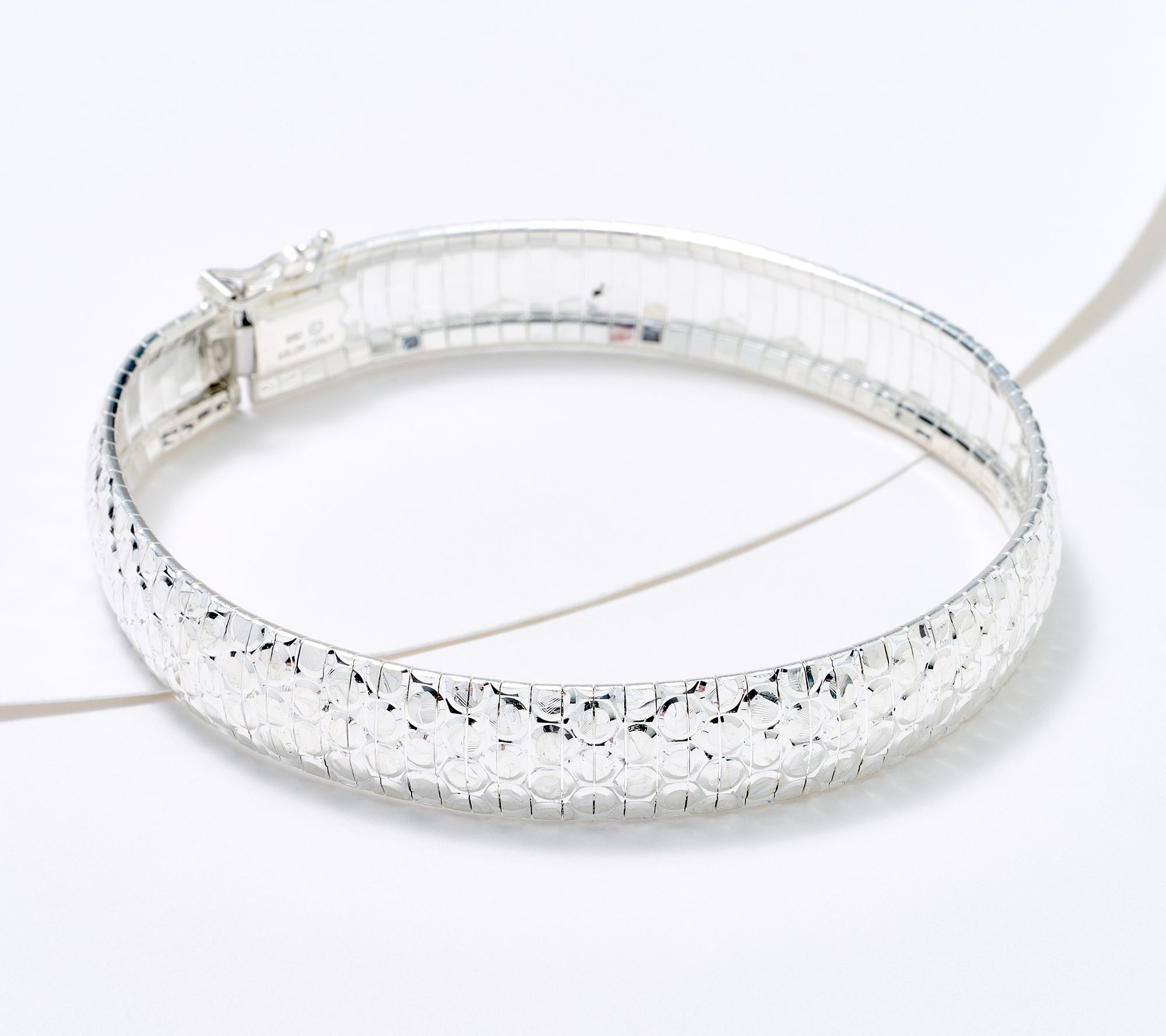 "As Is" UltraFine 950 Silver Cubetto 10mm Bracelet - QVC.com