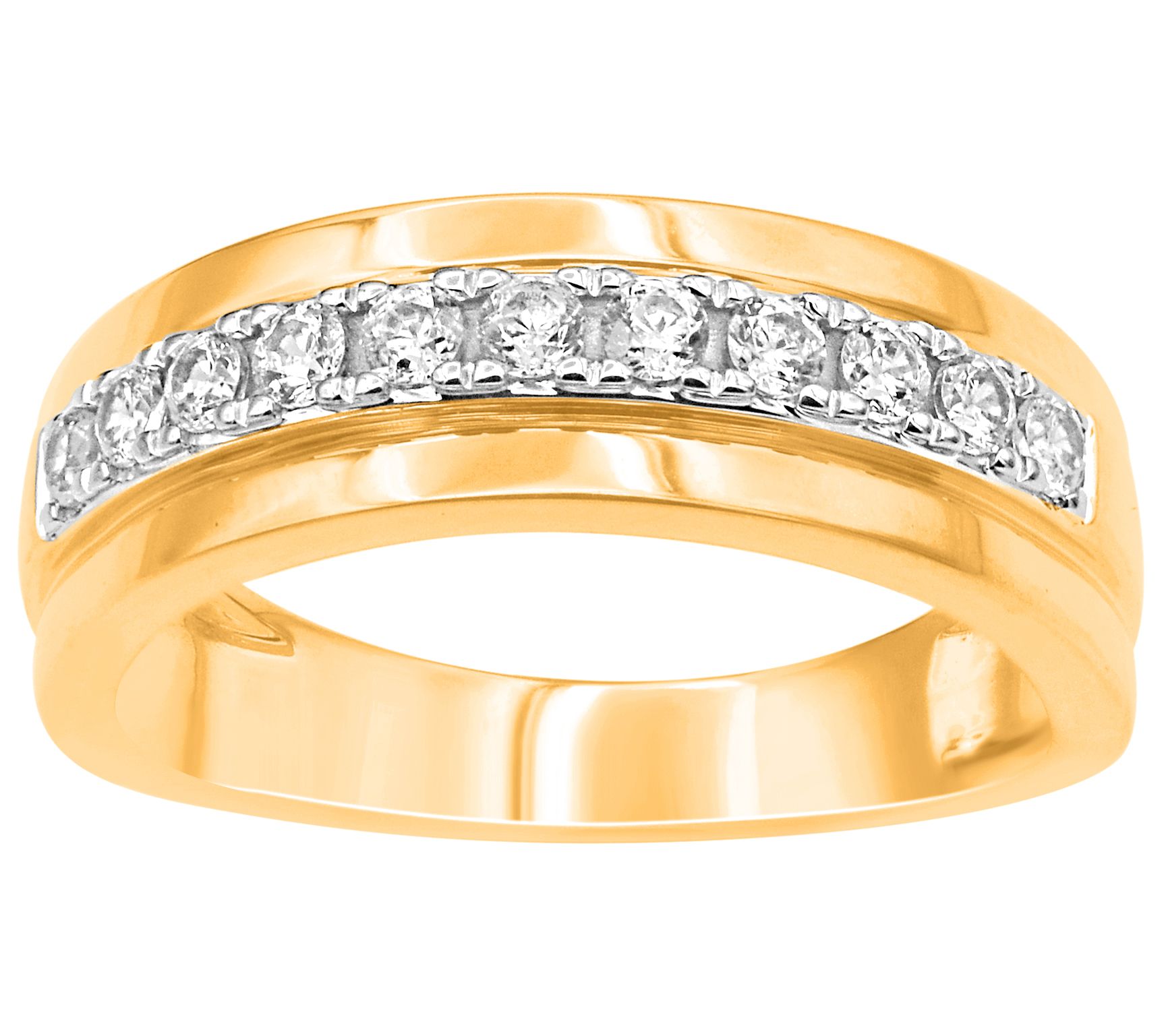 Affinity Diamonds Men's 0.50 cttw Wedding BandRing, 14K Gold - QVC.com