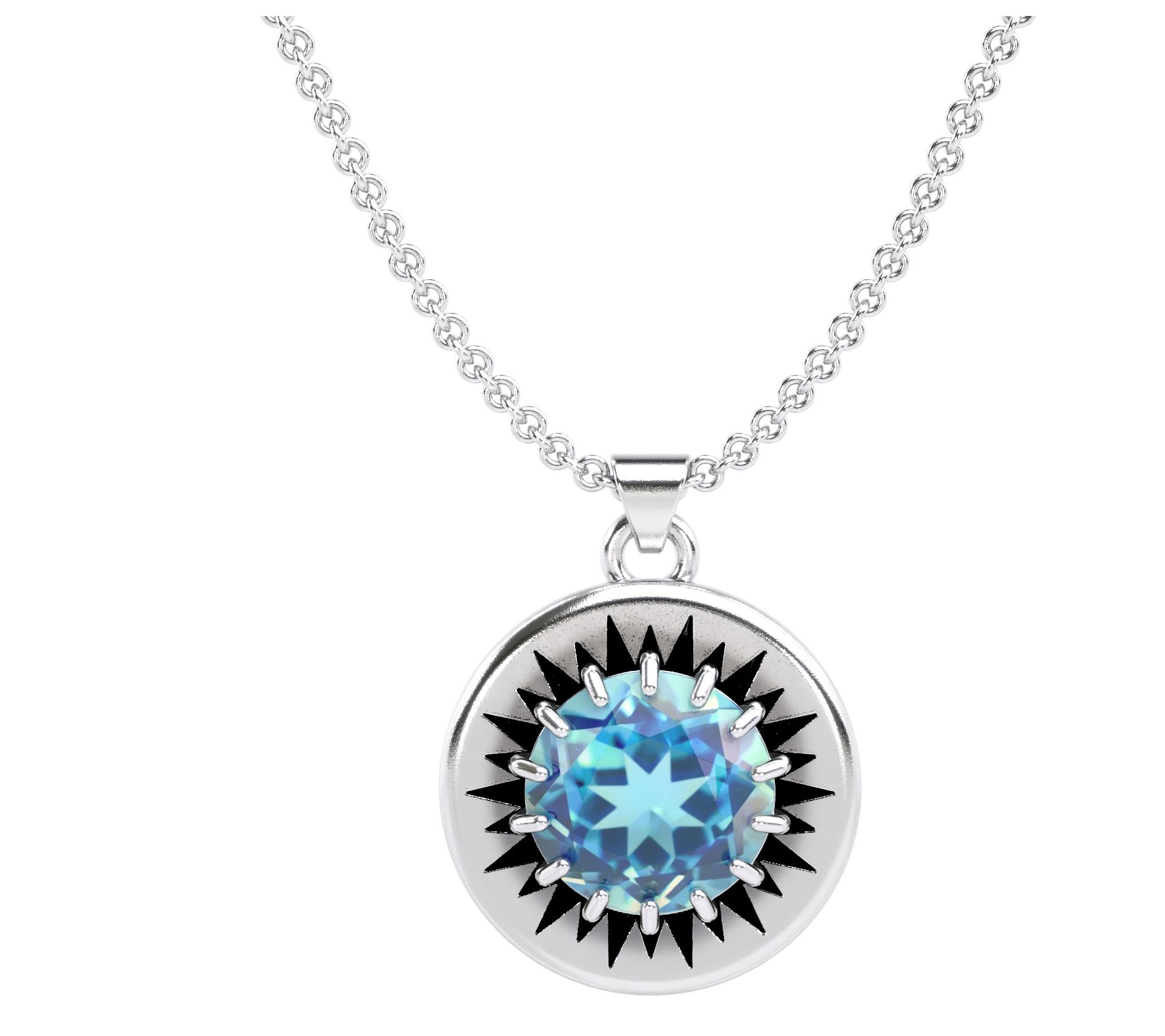 Or Paz Sunshine Design Gemstone Pendant w/ Chain - QVC.com