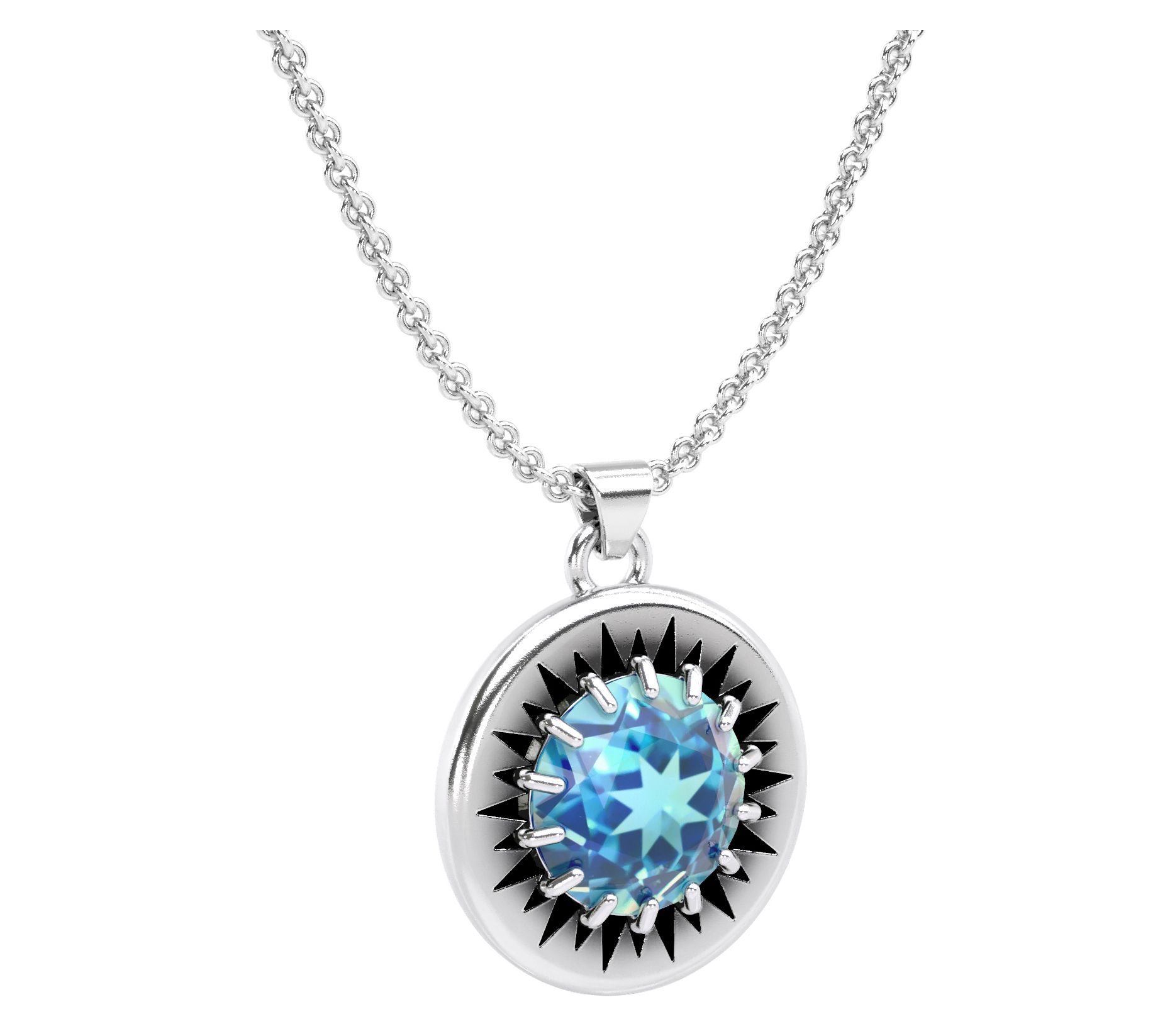 Or Paz Sunshine Design Gemstone Pendant w/ Chain - QVC.com