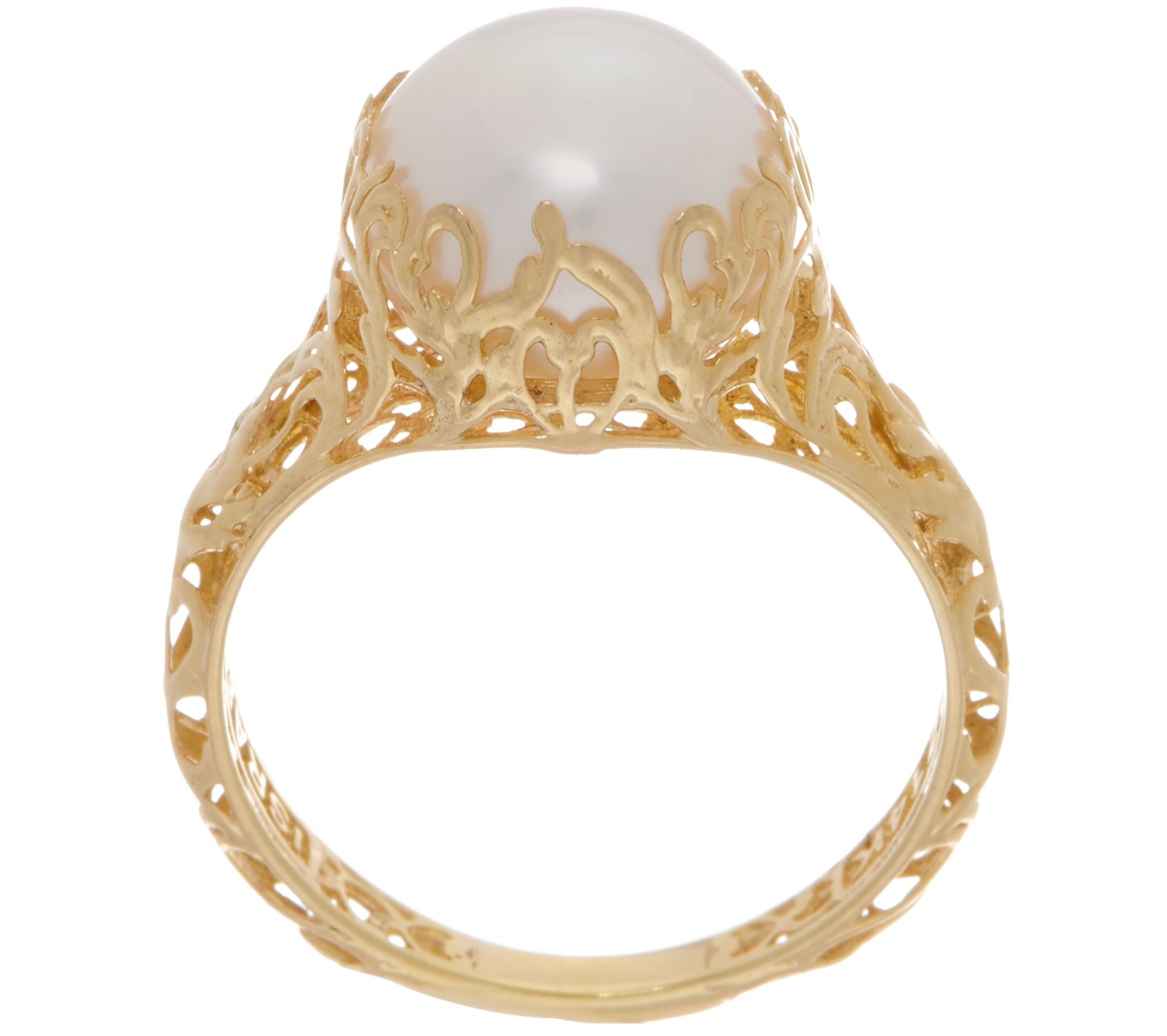 Adi Paz Cultured Pearl Filigree Ring, 14K - QVC.com