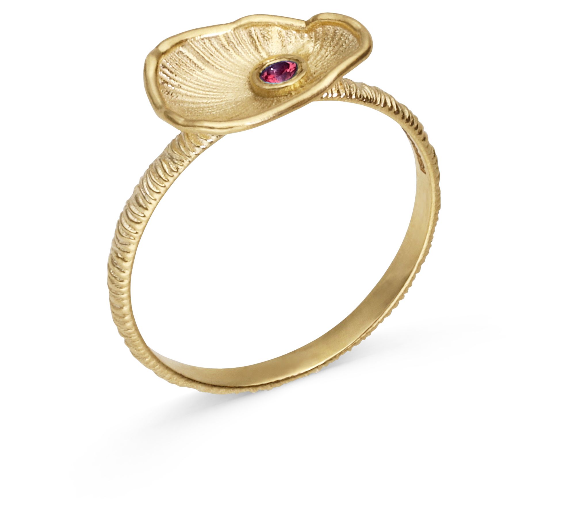 Adi Paz 14K Gold Textured Gemstone Ring - QVC.com