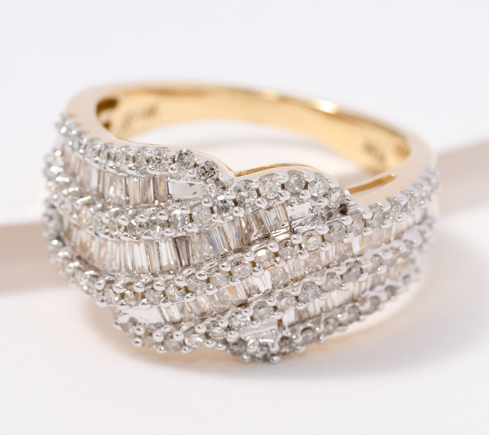 Affinity Diamonds Baguette & Round Cut Ring, 1.00cttw, 14K - QVC.com