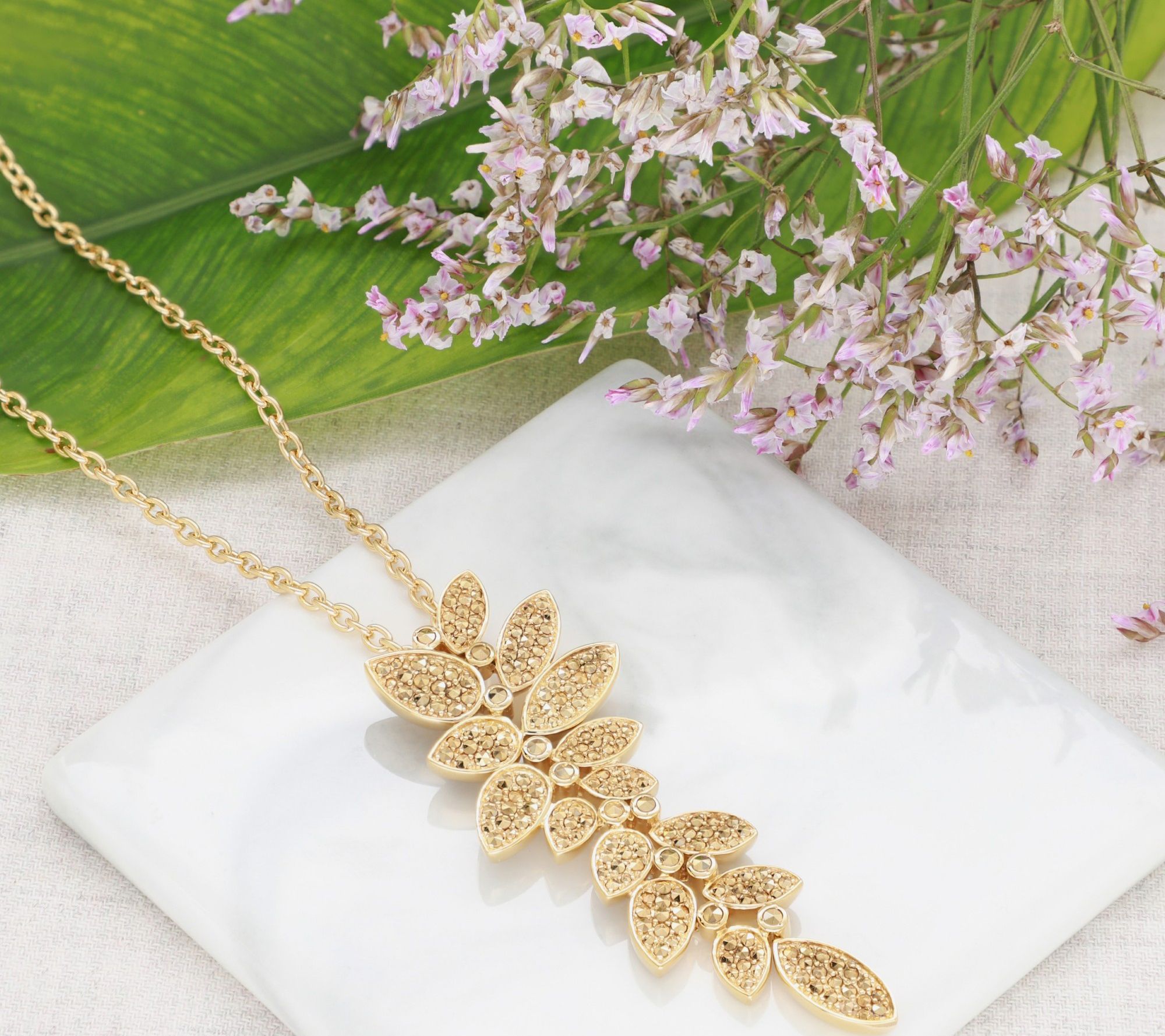 Dallas Prince 14K Clad Marcasite Secret Garden ecklace - QVC.com