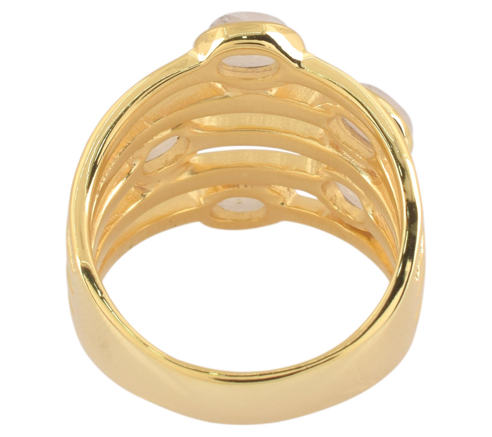 Affinity Gems 5-Stone Moonstone Ring, 14K Gold Plated - QVC.com
