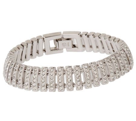 Nadri Pave' Style Ladder Link Bracelet Bracelet - QVC.com