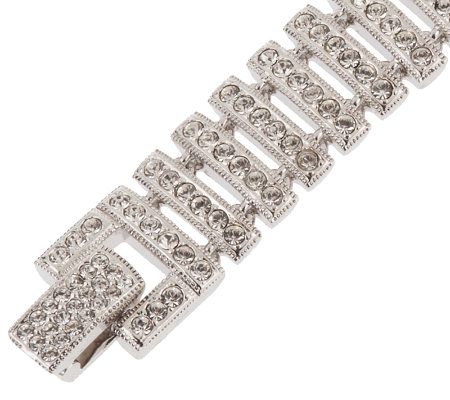 Nadri Pave' Style Ladder Link Bracelet Bracelet - QVC.com