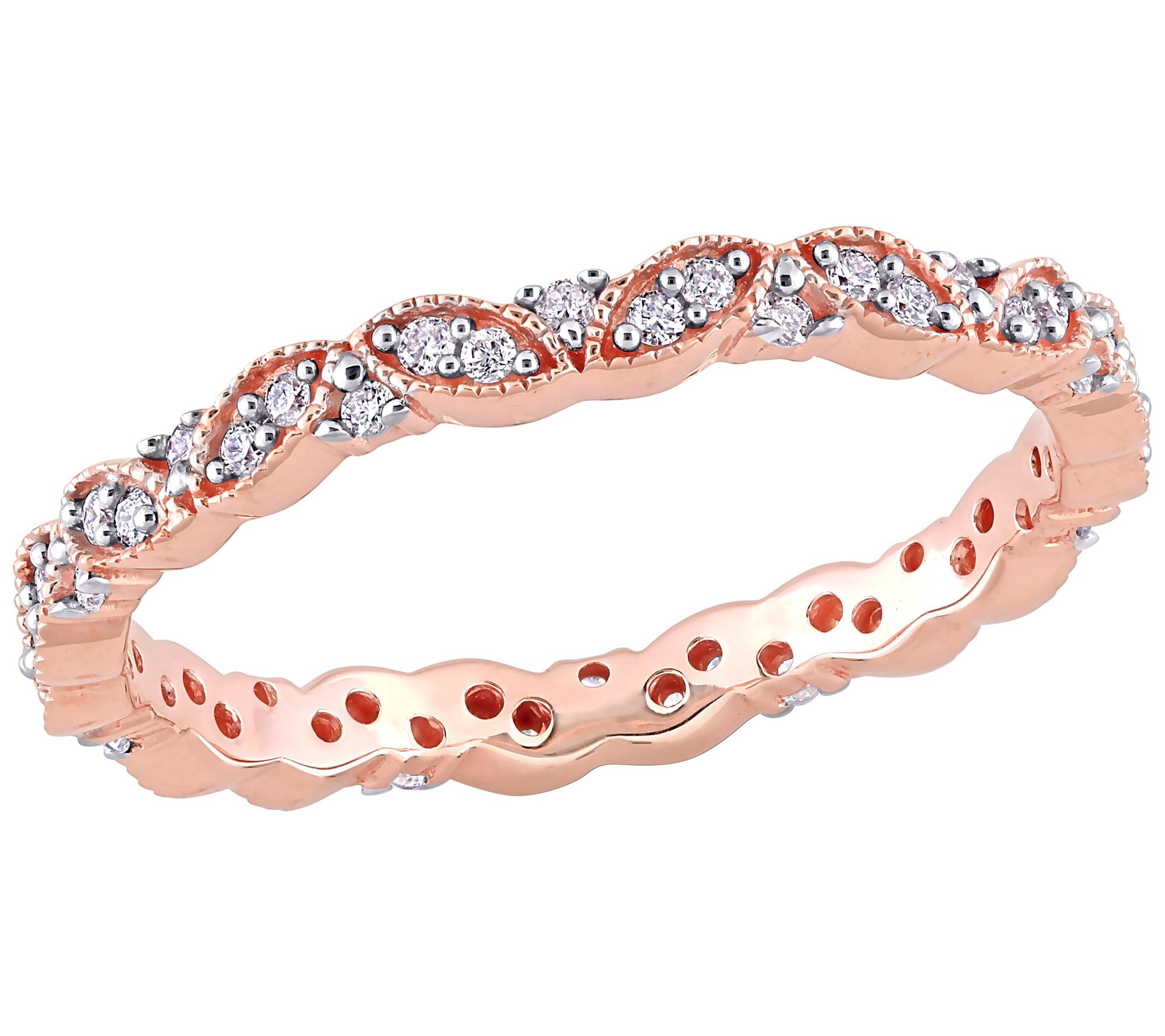 Affinity Diamonds Eternity Ring, 14K Rose Gold - QVC.com