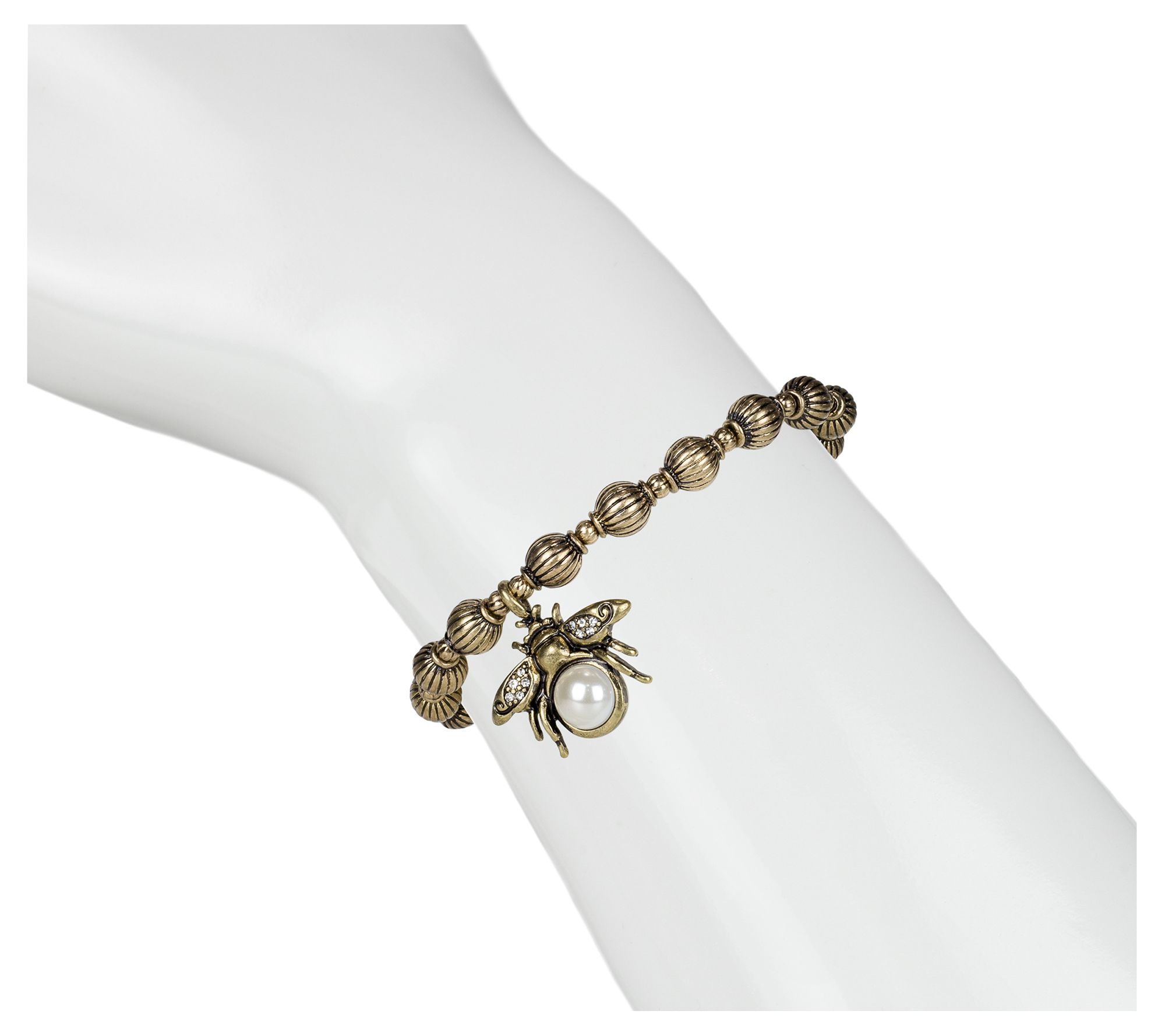 Patricia Nash Bee Happy Stretch Bracelet - QVC.com