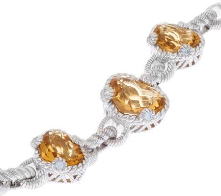 Judith Ripka Sterling Faceted 12.50ct Gemstone 7-1/4" Bracelet - QVC.com
