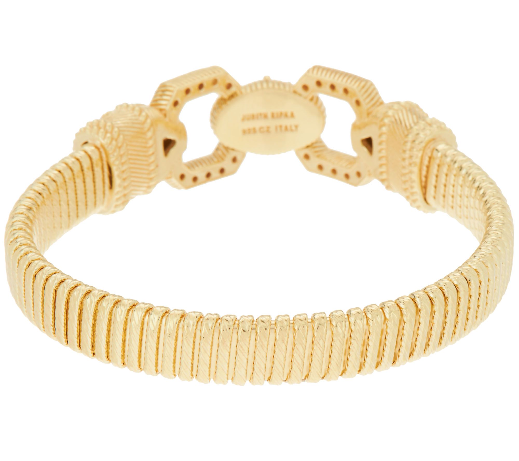 Judith Ripka Verona 14K Clad Tubogas Bracelet 20.8g - QVC.com