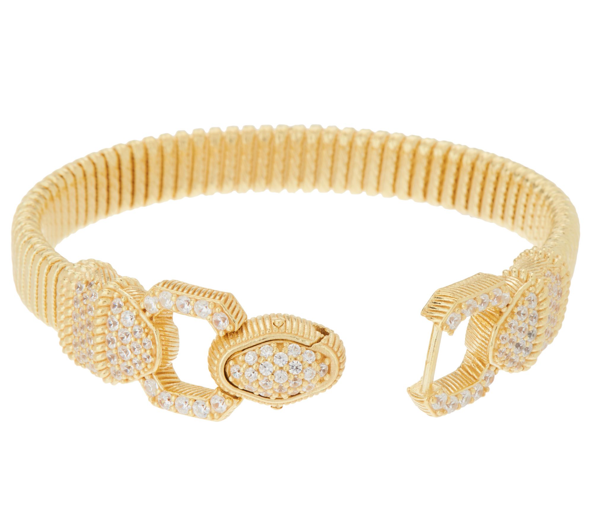 Judith Ripka Verona 14K Clad Tubogas Bracelet 20.8g - QVC.com
