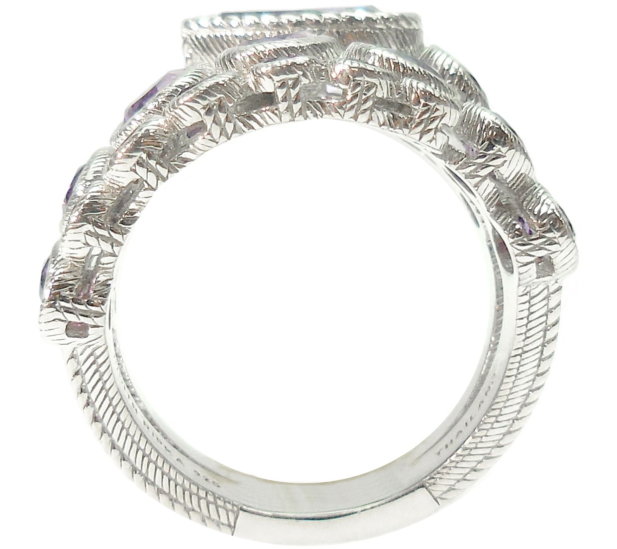 Judith Ripka Sterling and Amethyst Wraparound Ring - QVC.com
