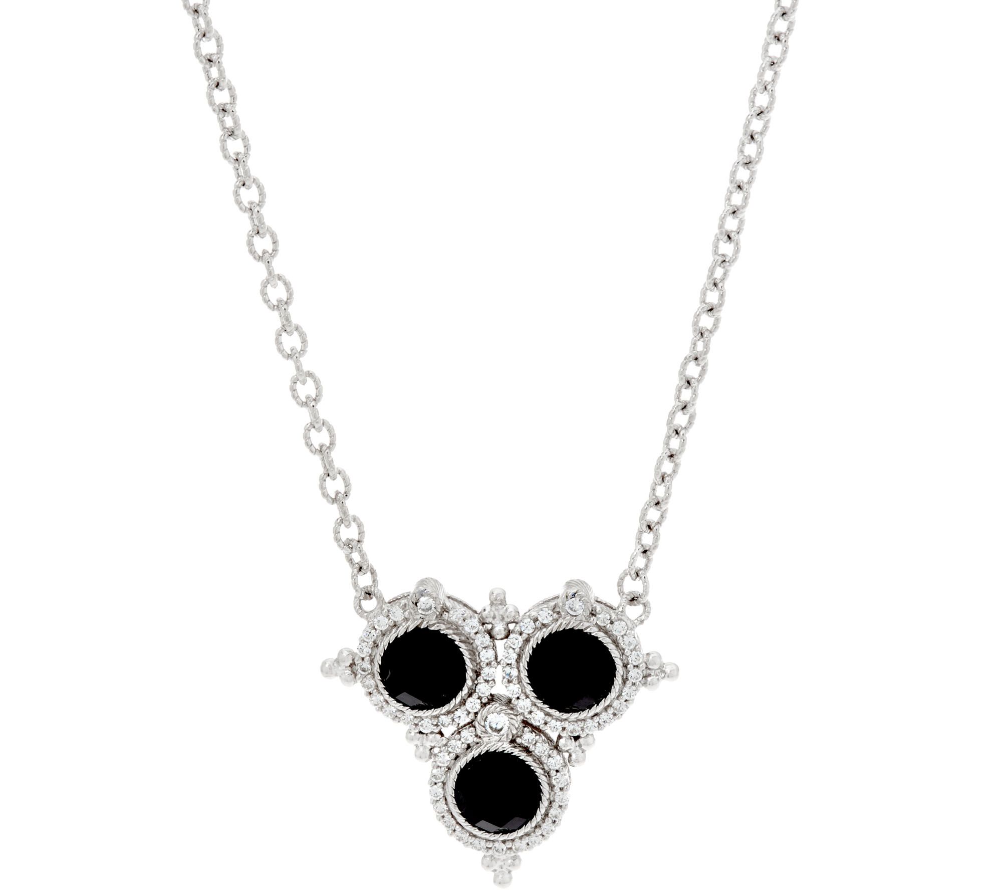 Judith Ripka 20" Sterling Faceted Black Spinel Necklace - QVC.com