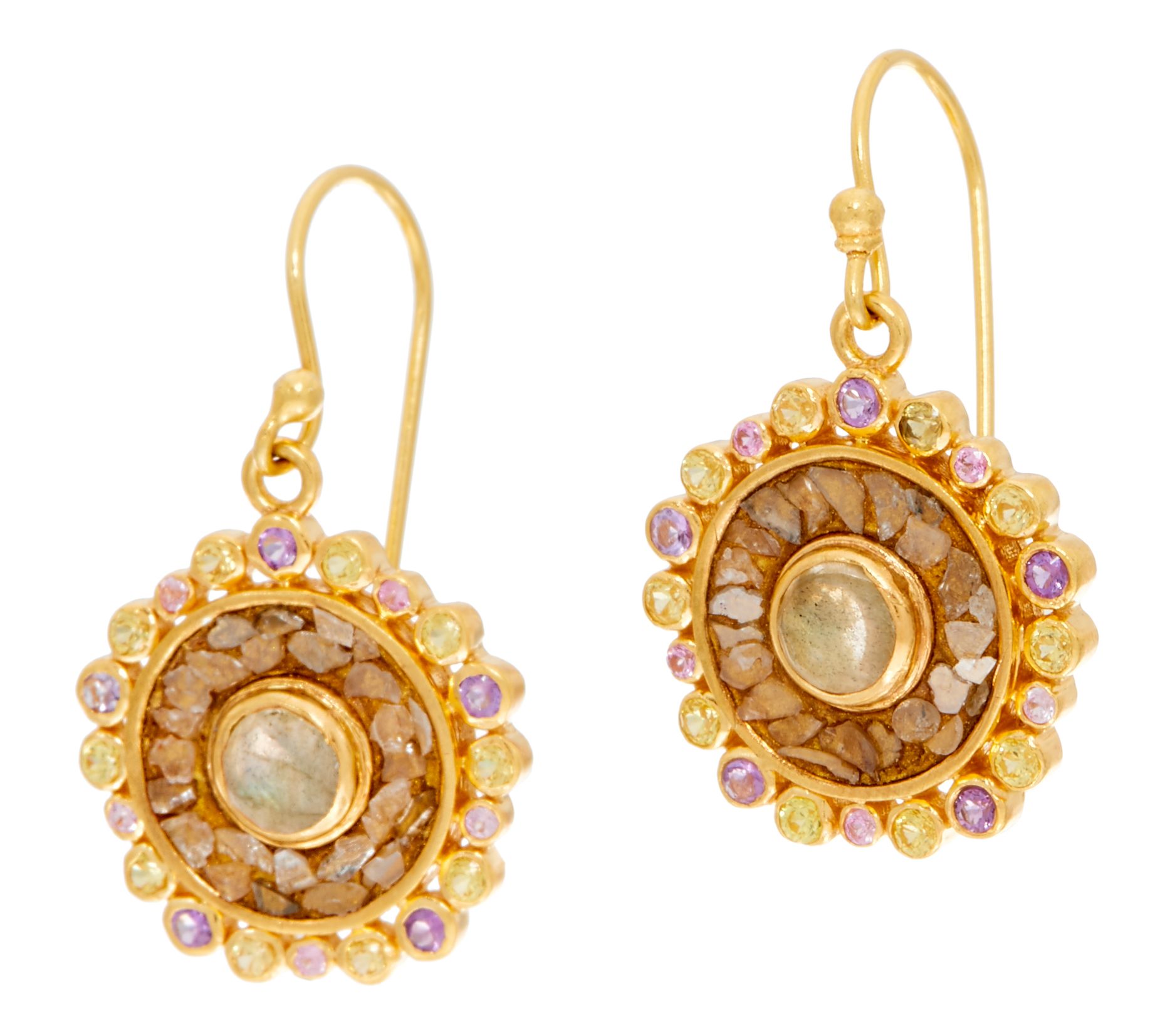 Shana Gulati Sterling or 18K Clad Gemstone & Diamond Slice Dale ...