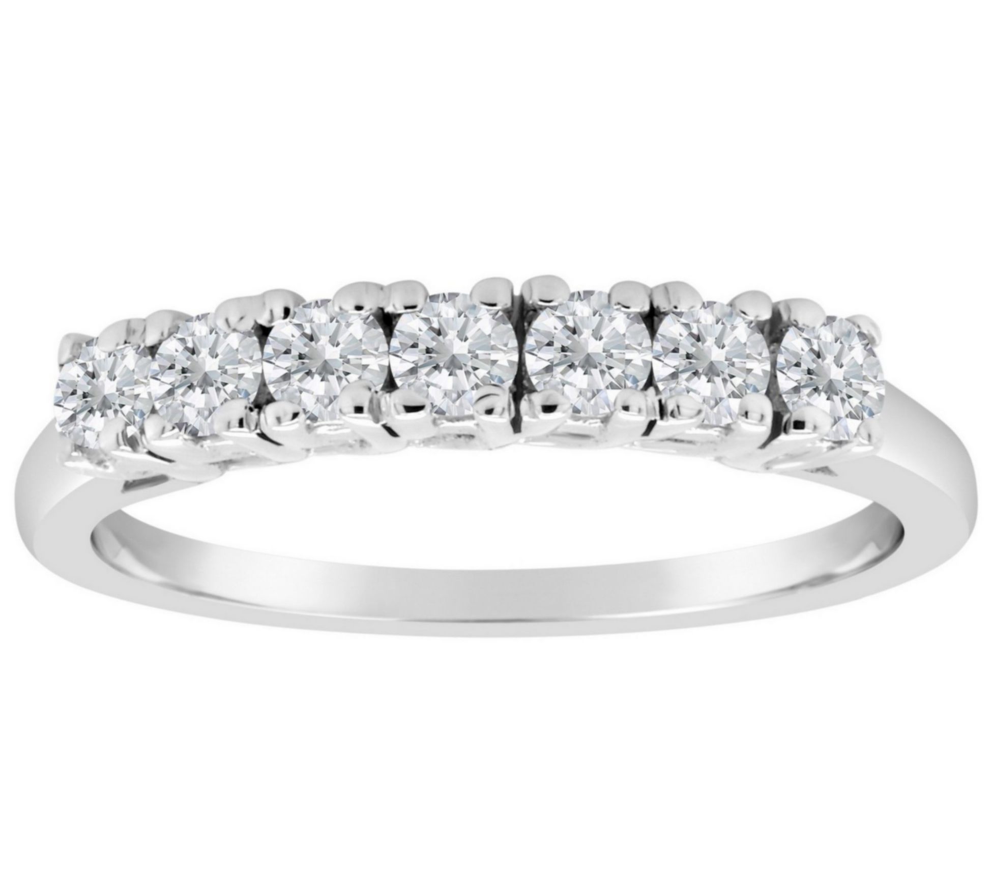 Affinity 1/2 cttw 7-Stone Diamond Band Ring, 14K Gold - QVC.com