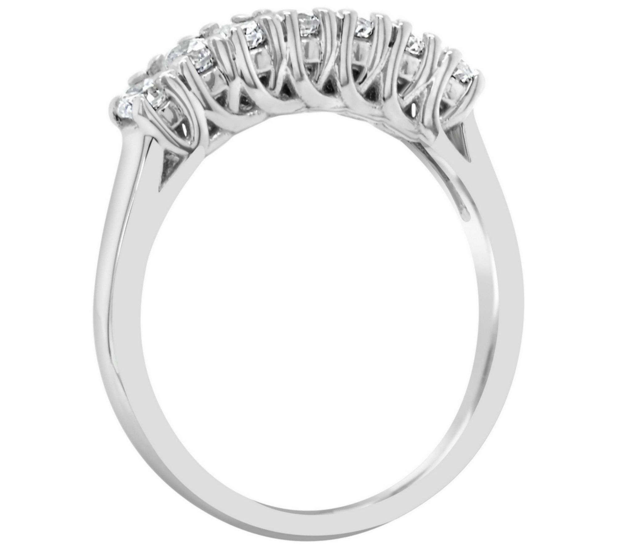 Affinity 1/2 cttw 7-Stone Diamond Band Ring, 14K Gold - QVC.com
