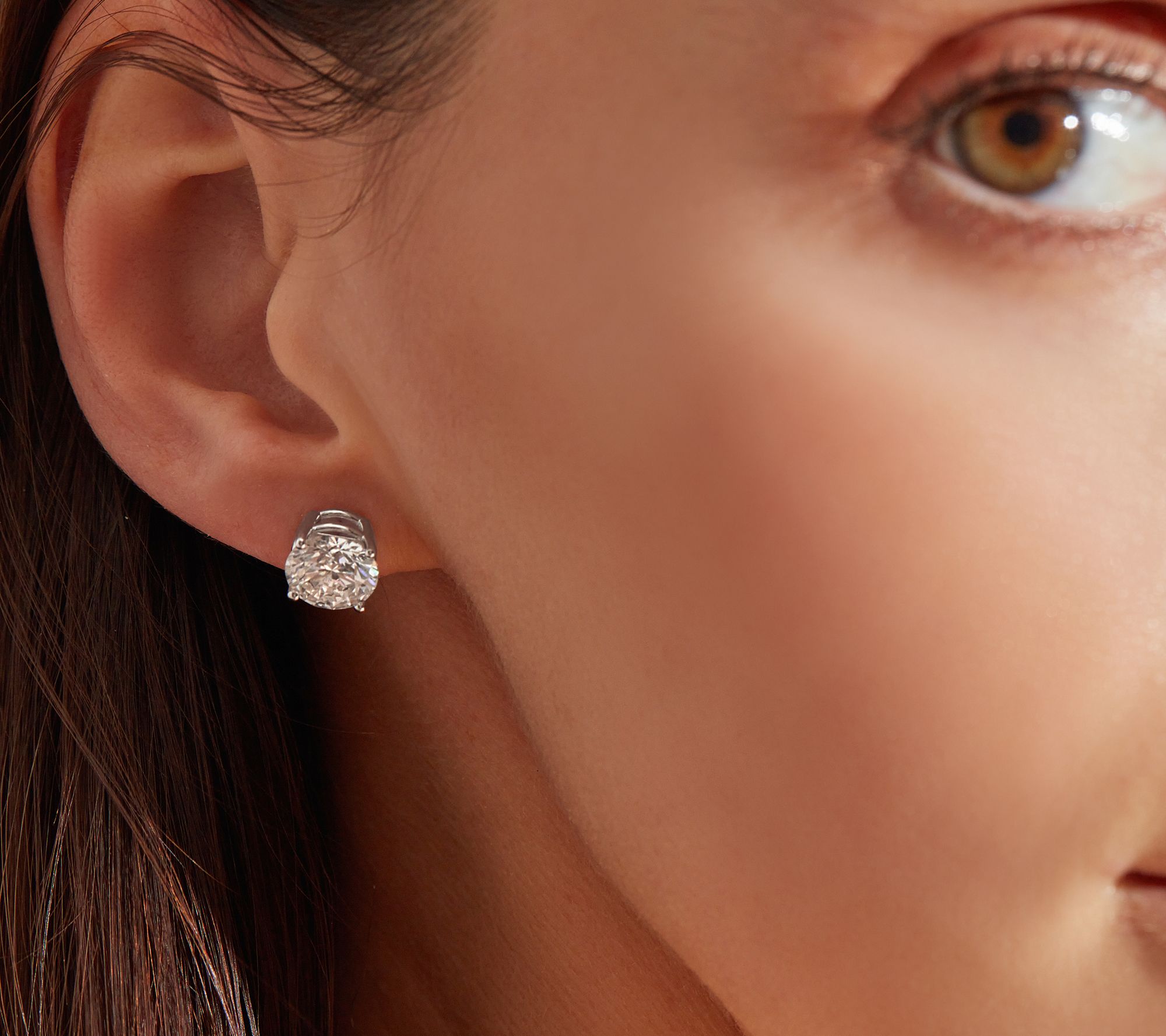 Vida Lab Diamonds Lab Created 5.00 cttw Stud Earrings, 14K - QVC.com