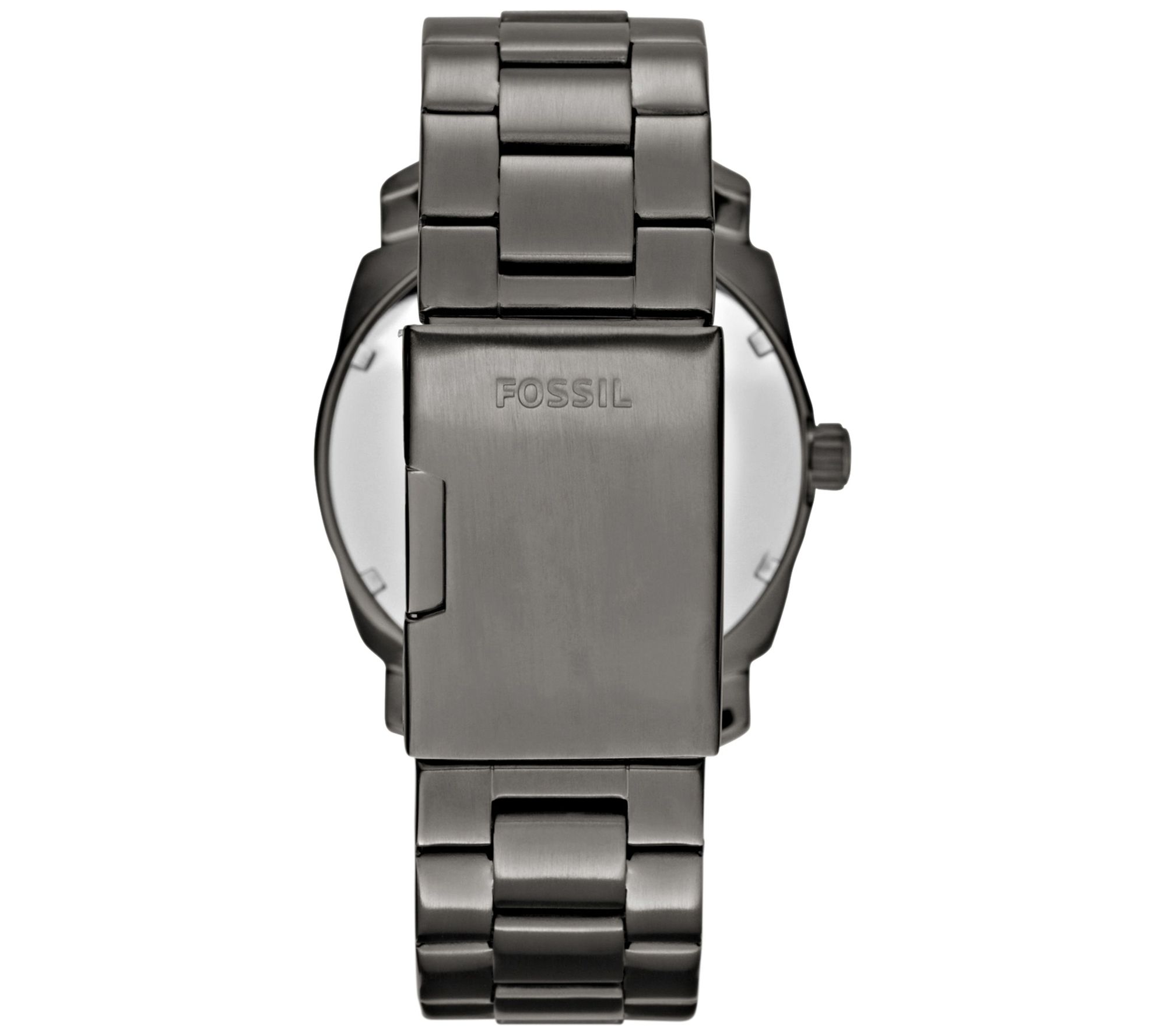 Fossil Men's Machine Smoke Stainless Steel Watch - QVC.com