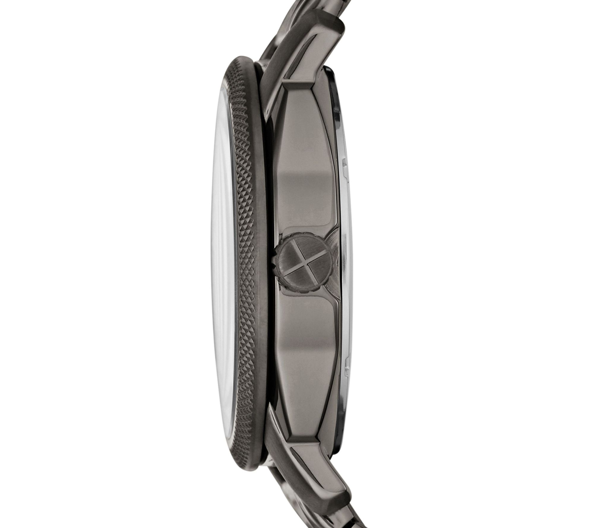 Fossil Men's Machine Smoke Stainless Steel Watch - QVC.com