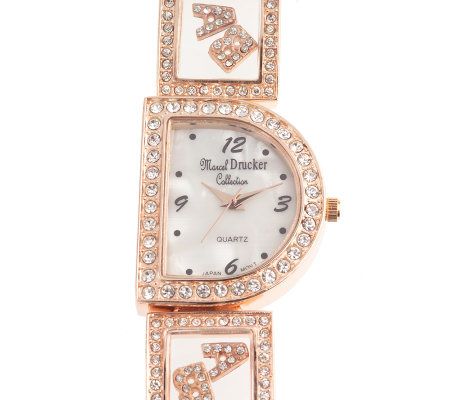 Marcel Drucker Rosetone Alphabet Watch with Floating Letters in Band ...