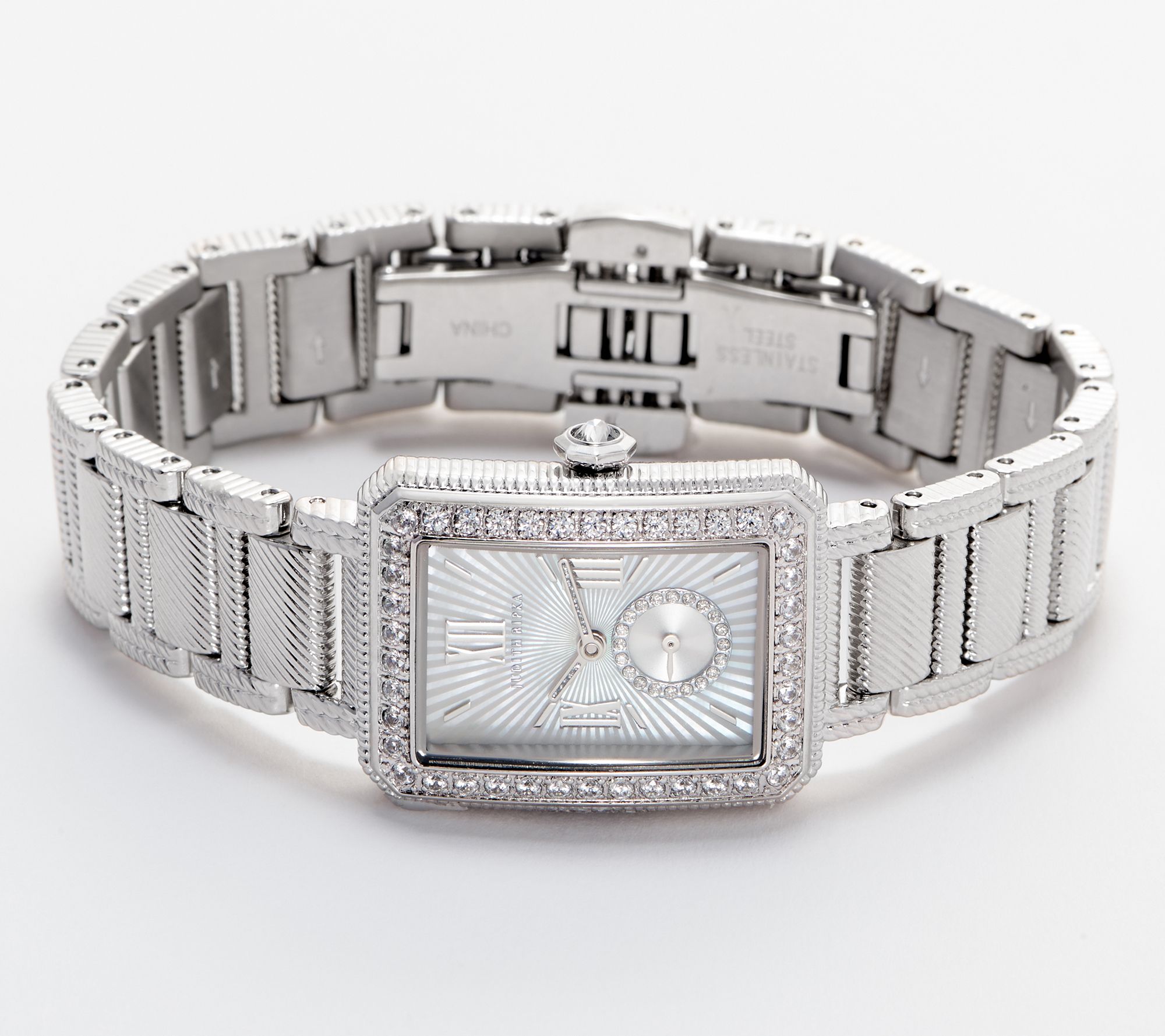 "As Is" Judith Ripka Stainless Steel Monte Carlo Watch - QVC.com