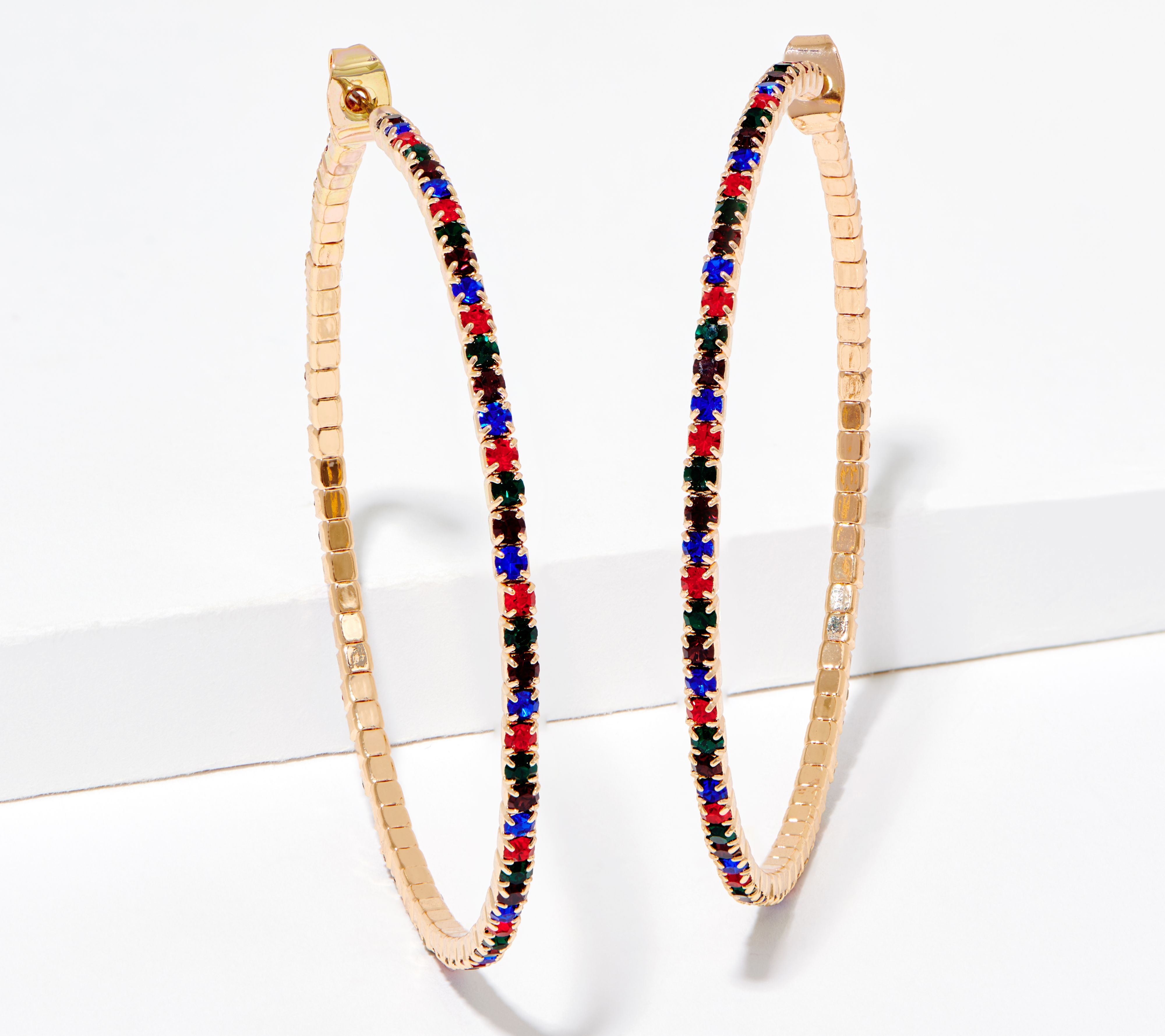 "As Is" Joan Rivers Leah's Pave Flex Hoop - QVC.com